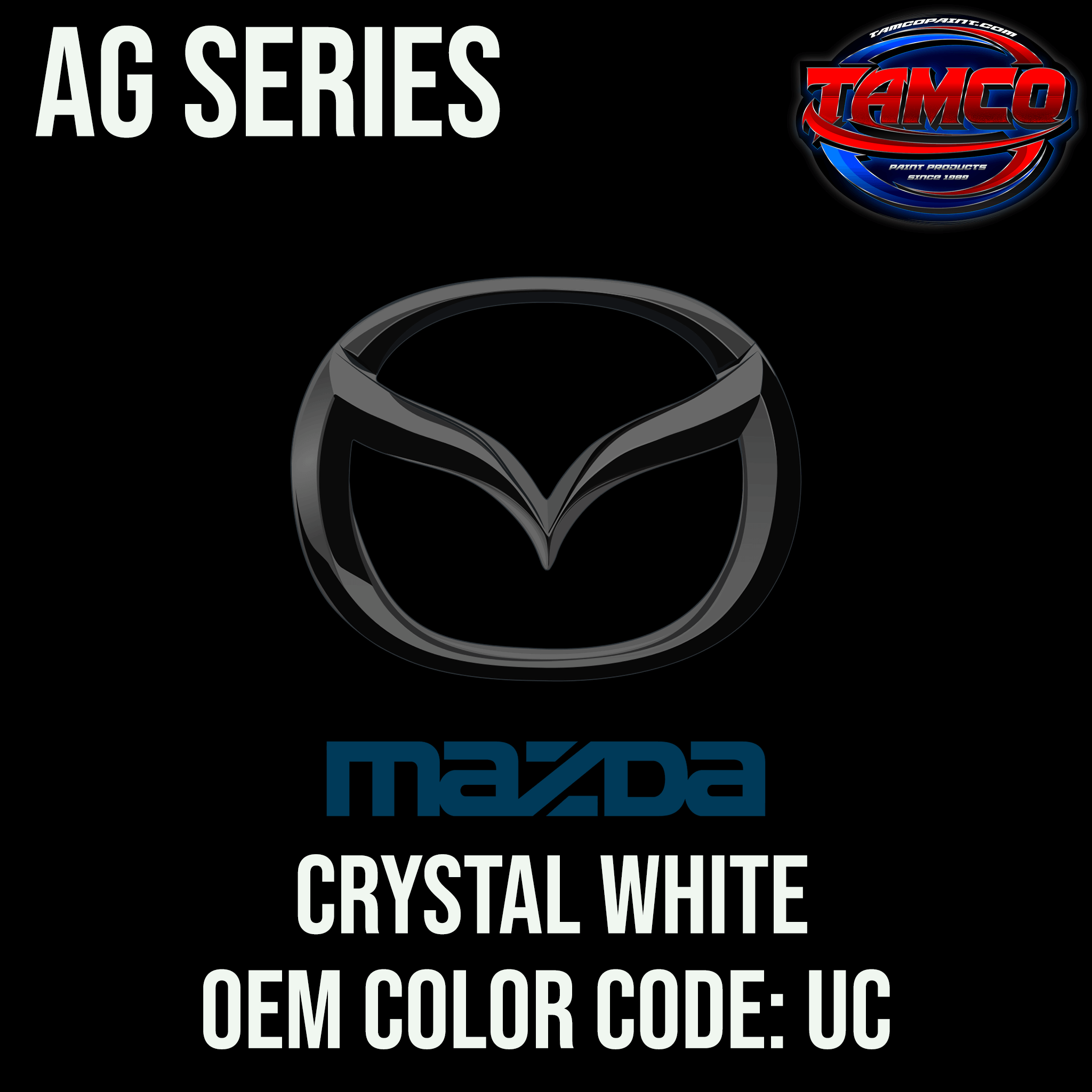Mazda Crystal White | UC | 1988-1993 | OEM AG Series Single Stage