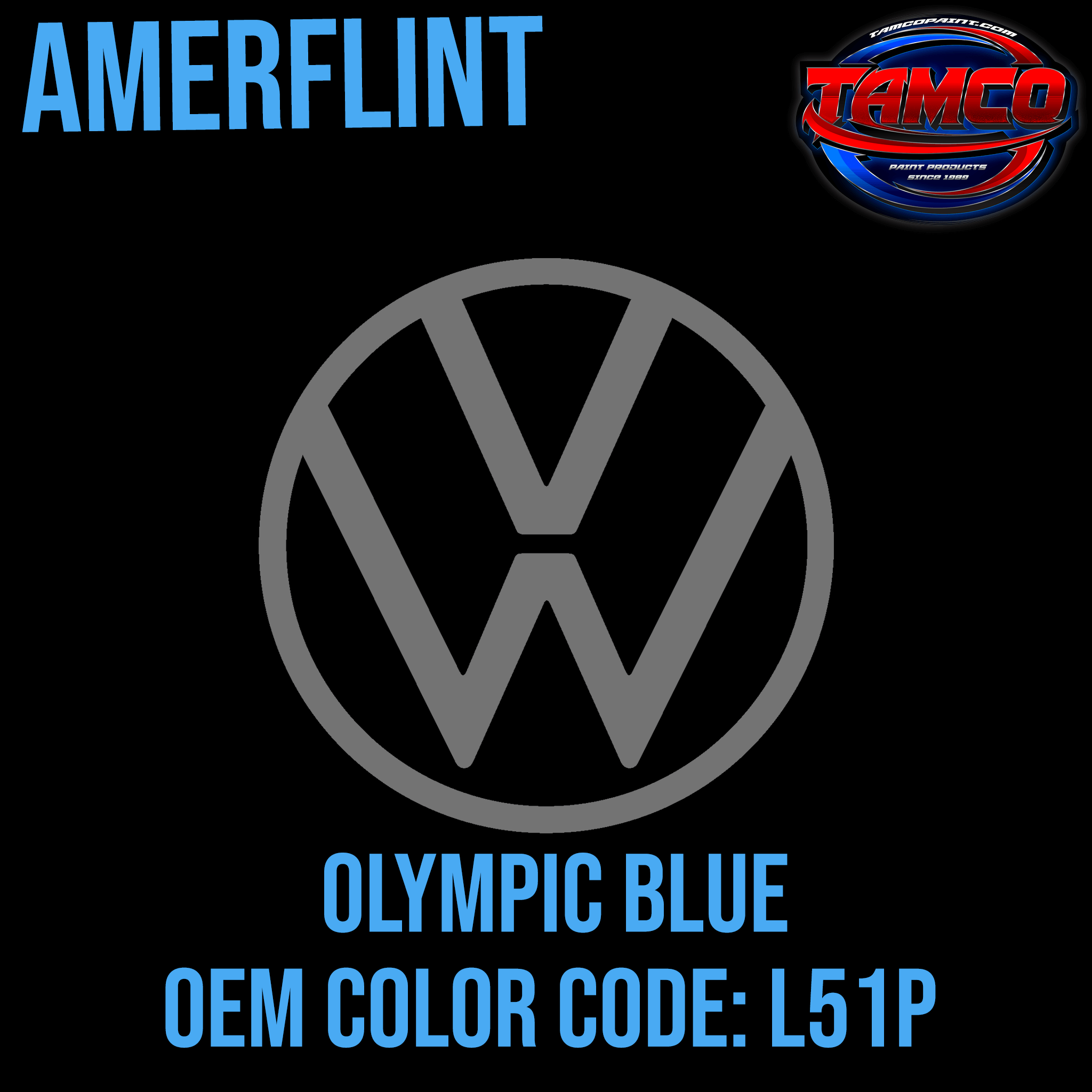 Volkswagen Olympic Blue | L51P | 1973-1974 | OEM Basecoat OEM Amerflin