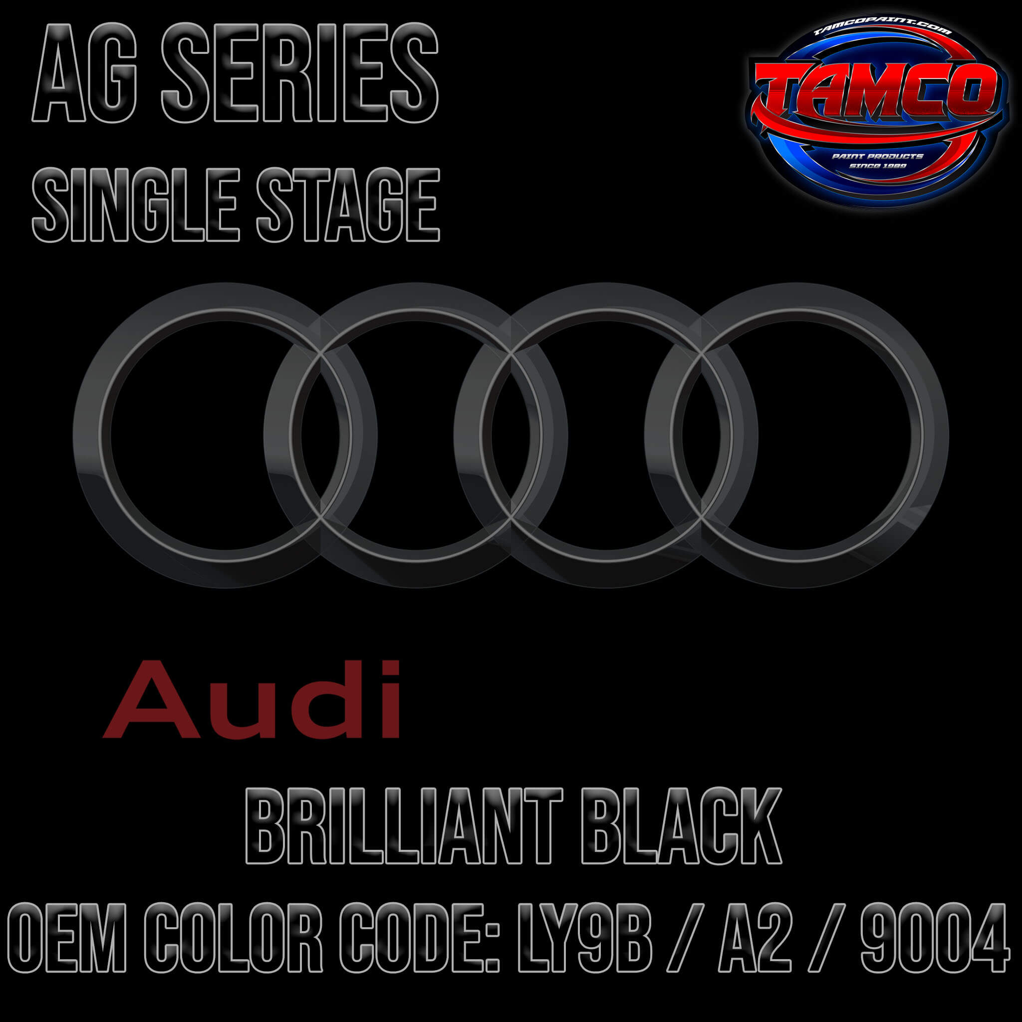 Audi Brilliant Black | LY9B / A2 / 9004 | 1989-2022 | OEM AG Series Si