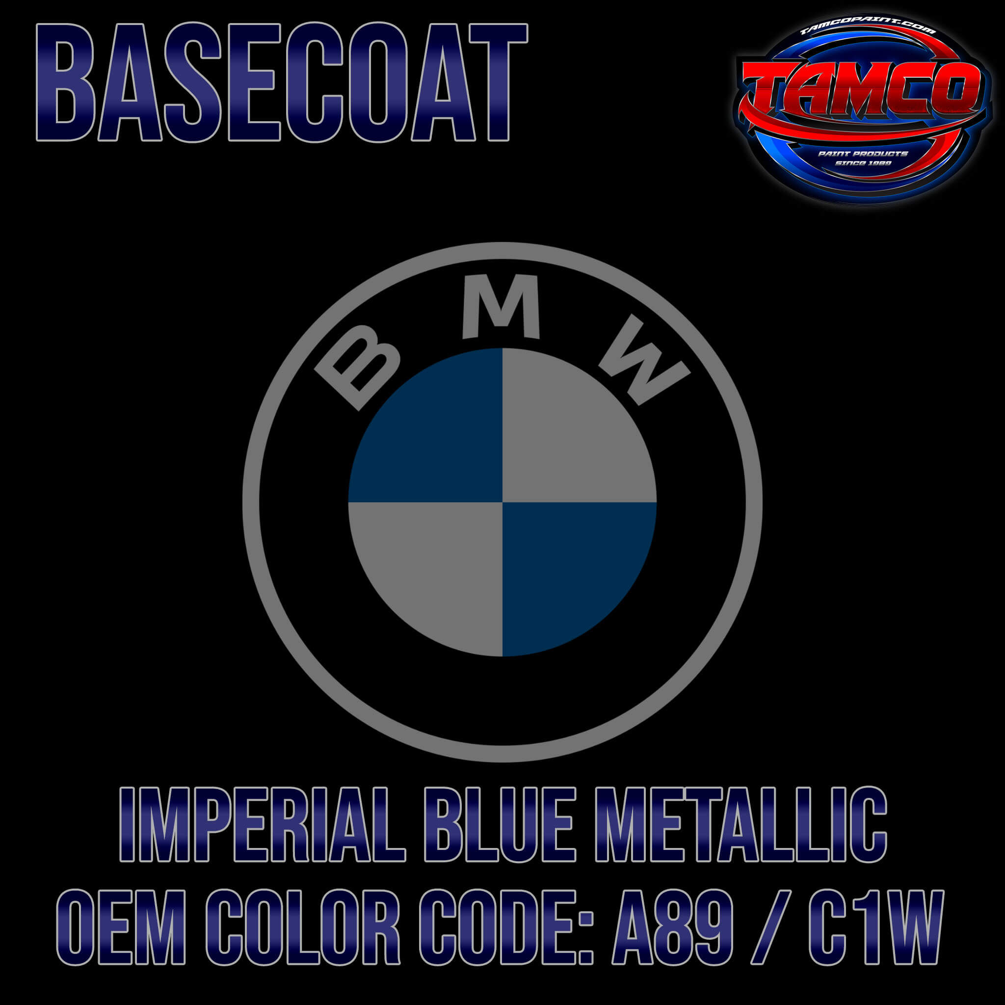 BMW Imperial Blue Metallic | A89 / C1W | 2009-2021 | OEM Basecoat