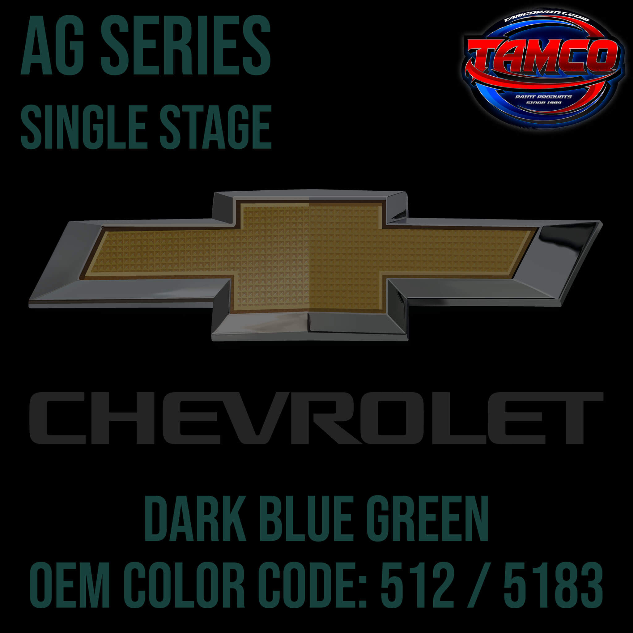 Chevrolet Dark Blue Green | 512 / 5183 | 1970 | OEM AG Series Single S
