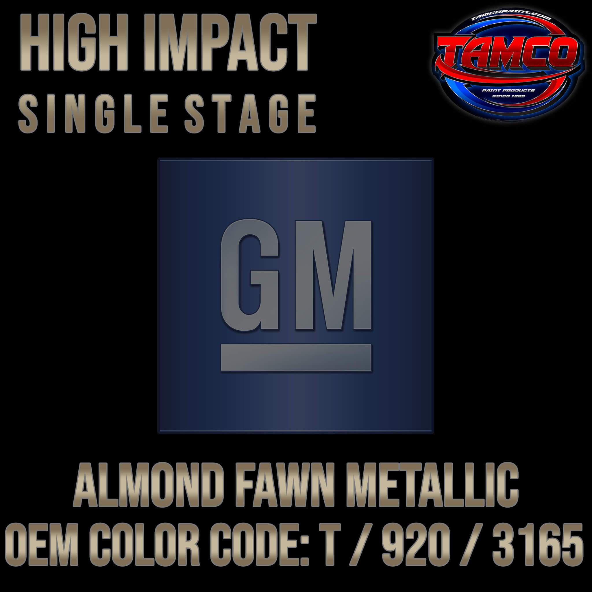 GM Almond Fawn Metallic | T / 920 / 3165 | 1964 | OEM High Impact Sing