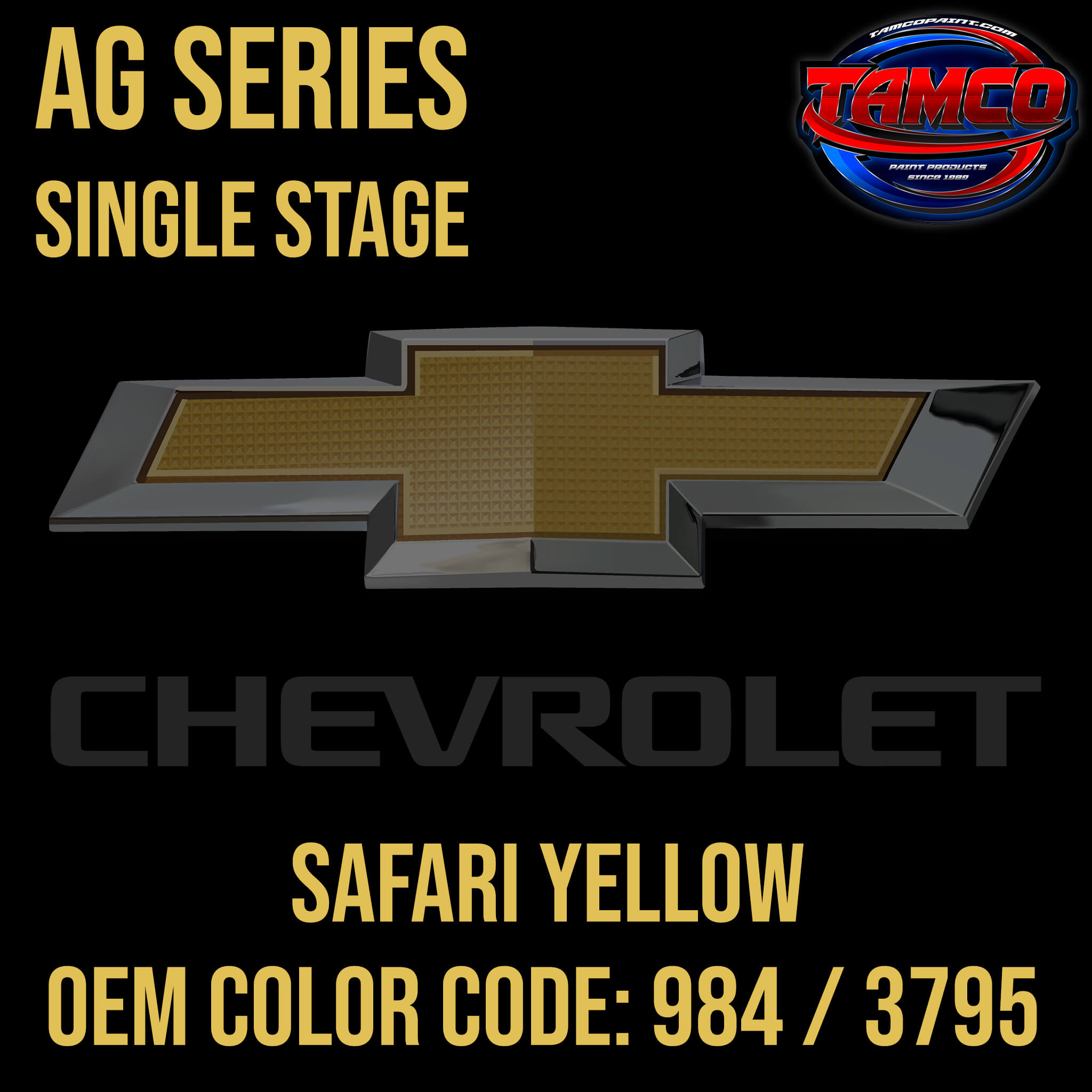 Chevrolet Safari Yellow | 984 / 3795 | 1968 | OEM AG Series Single Sta