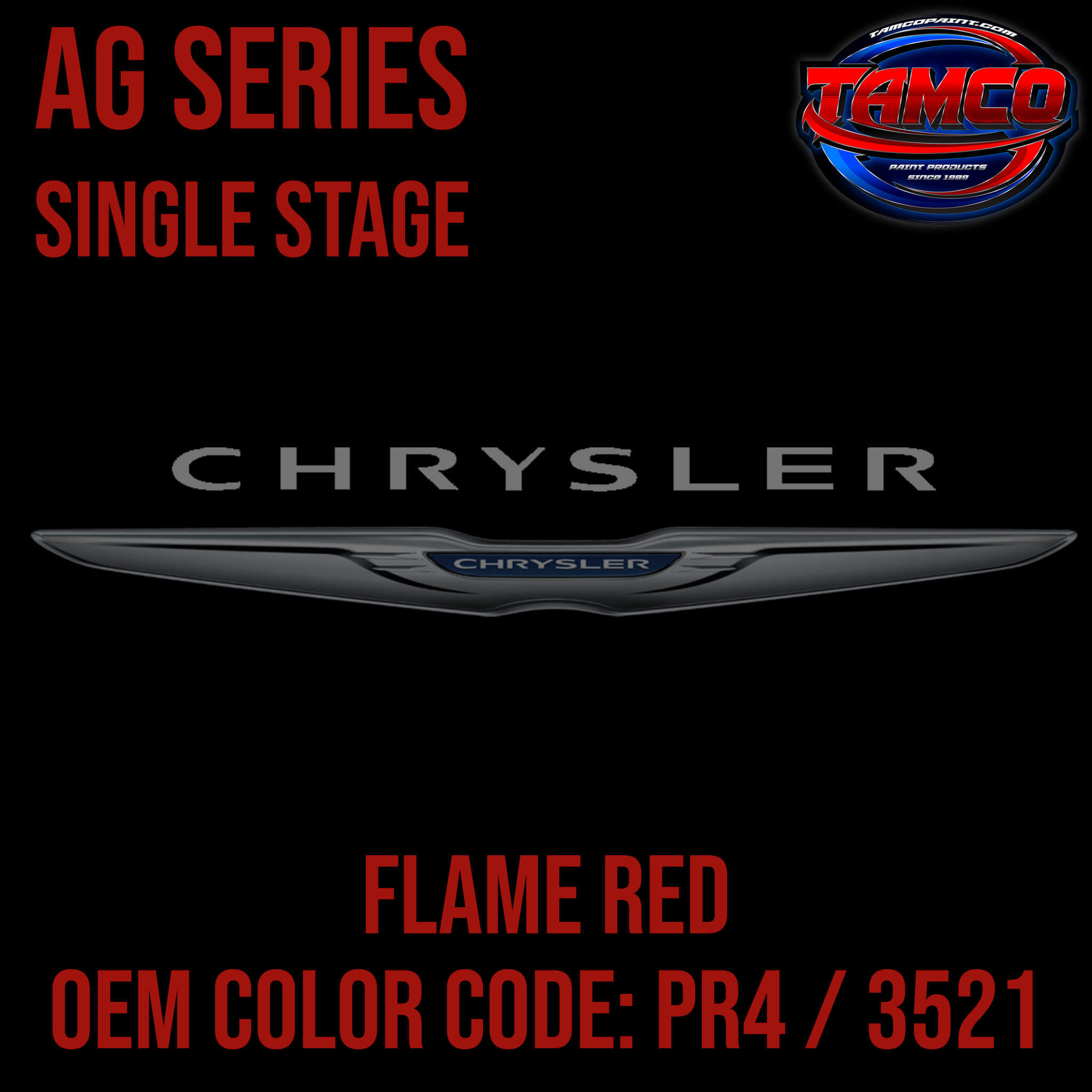Chrysler Flame Red | PR4 / 3521 | 1993-2022 | OEM AG Series Single Sta