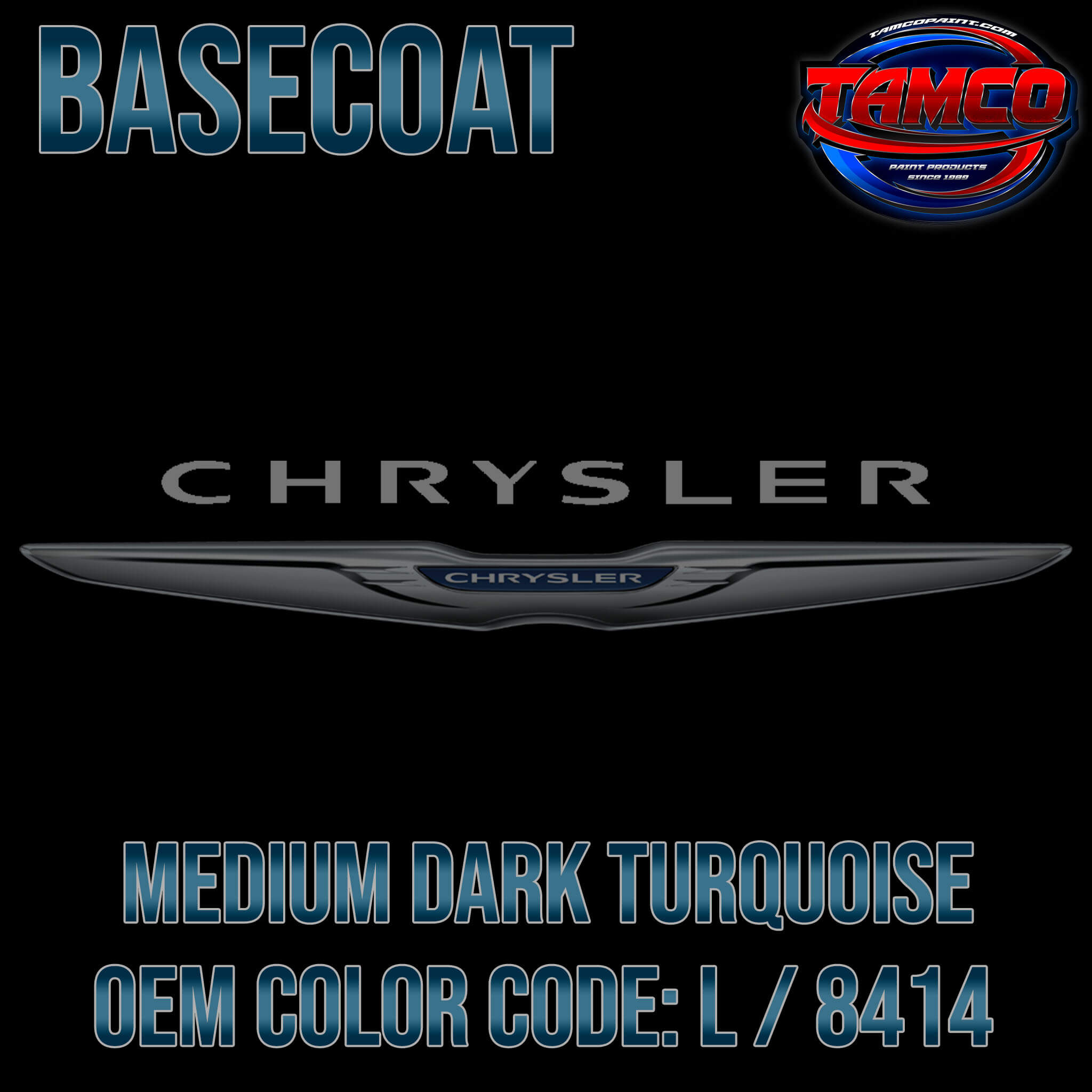 Chrysler Medium Dark Turquoise Metallic | L / 8414 | 1968 | OEM Baseco