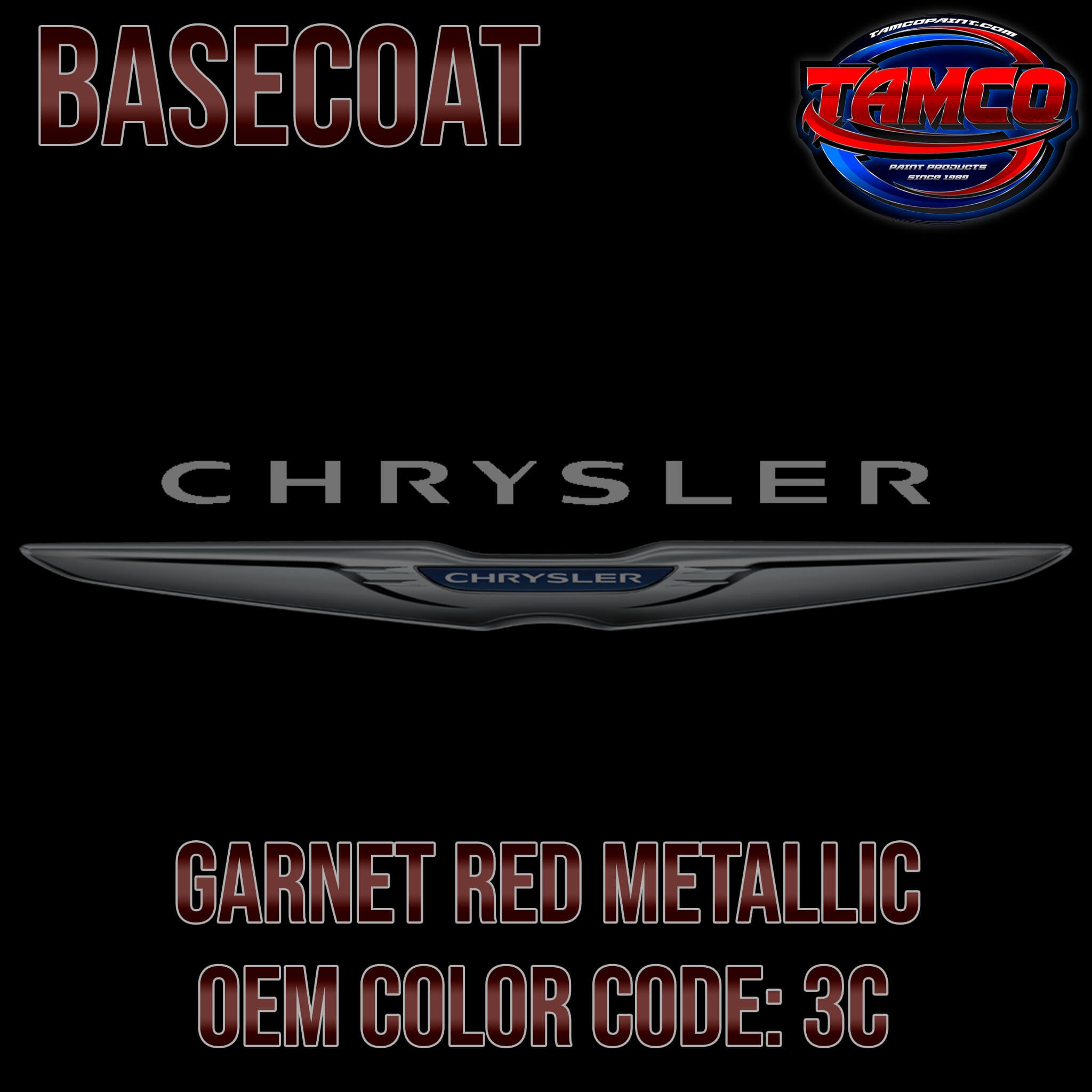 Chrysler Garnet Red Metallic | 3C | 1983-1986 | OEM Basecoat