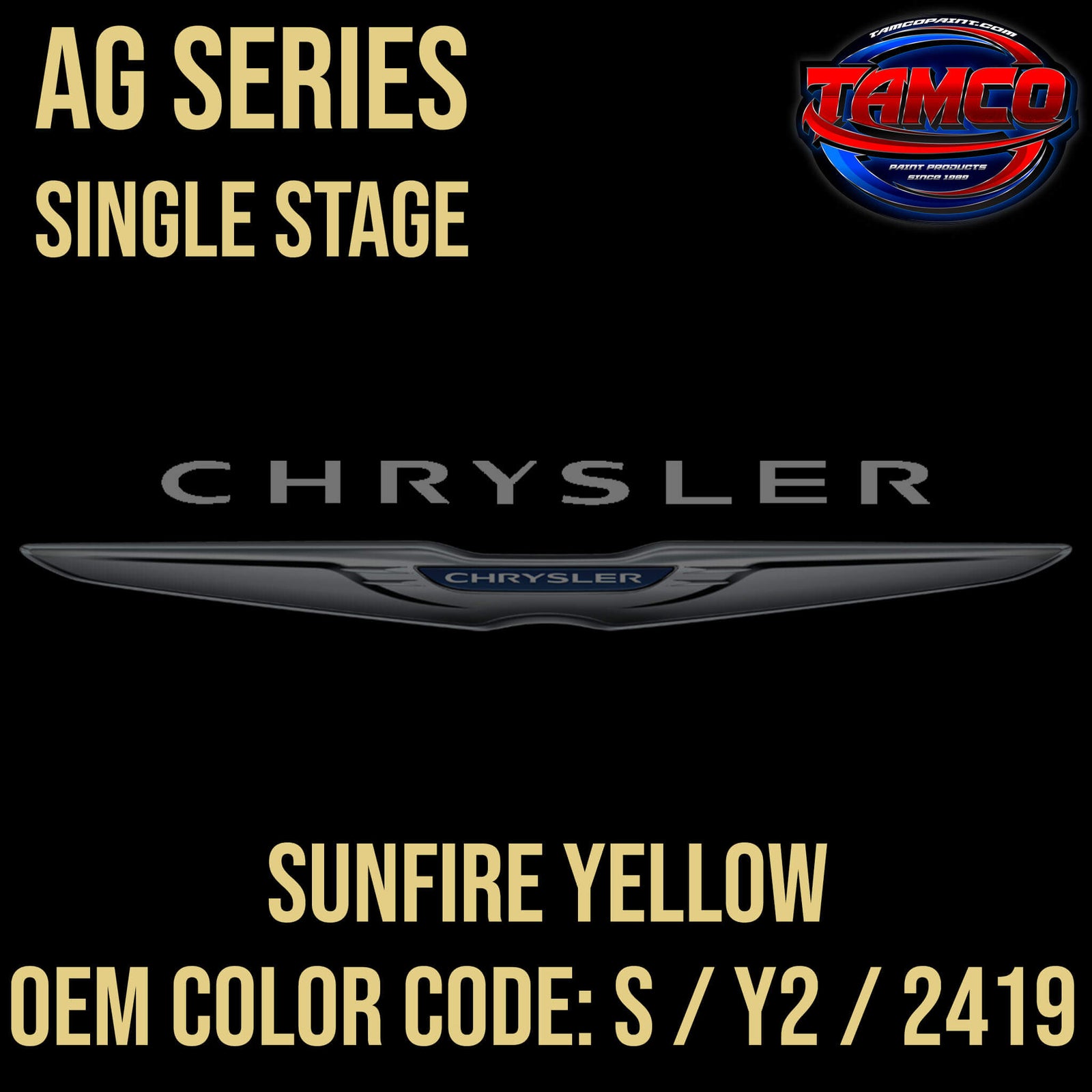 Chrysler Sunfire Yellow | S / Y2 / 2419 | 1968-1974 | OEM AG Series Si