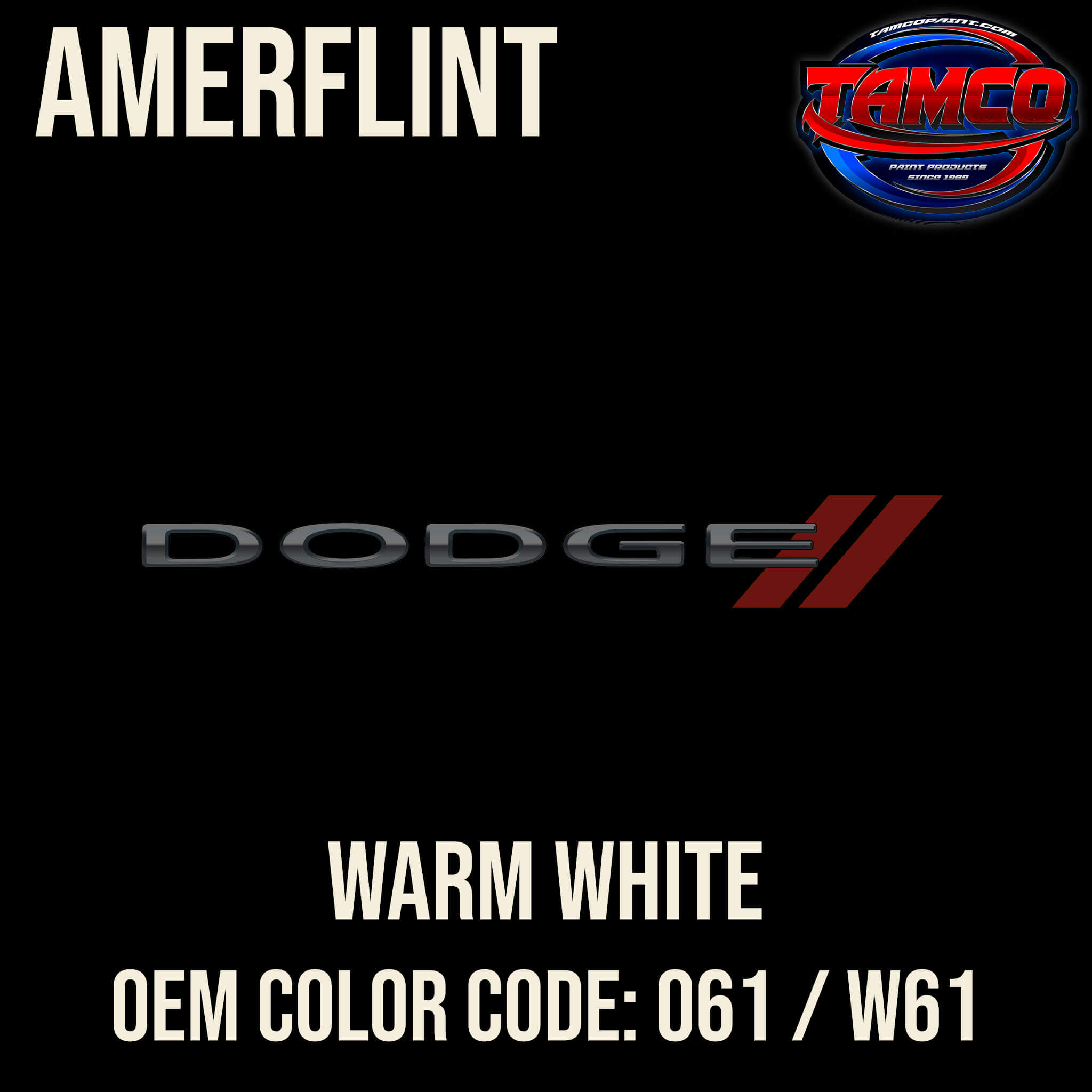 Dodge Warm White | 061 / W61 | 1977-1981 | OEM Amerflint II Series Sin
