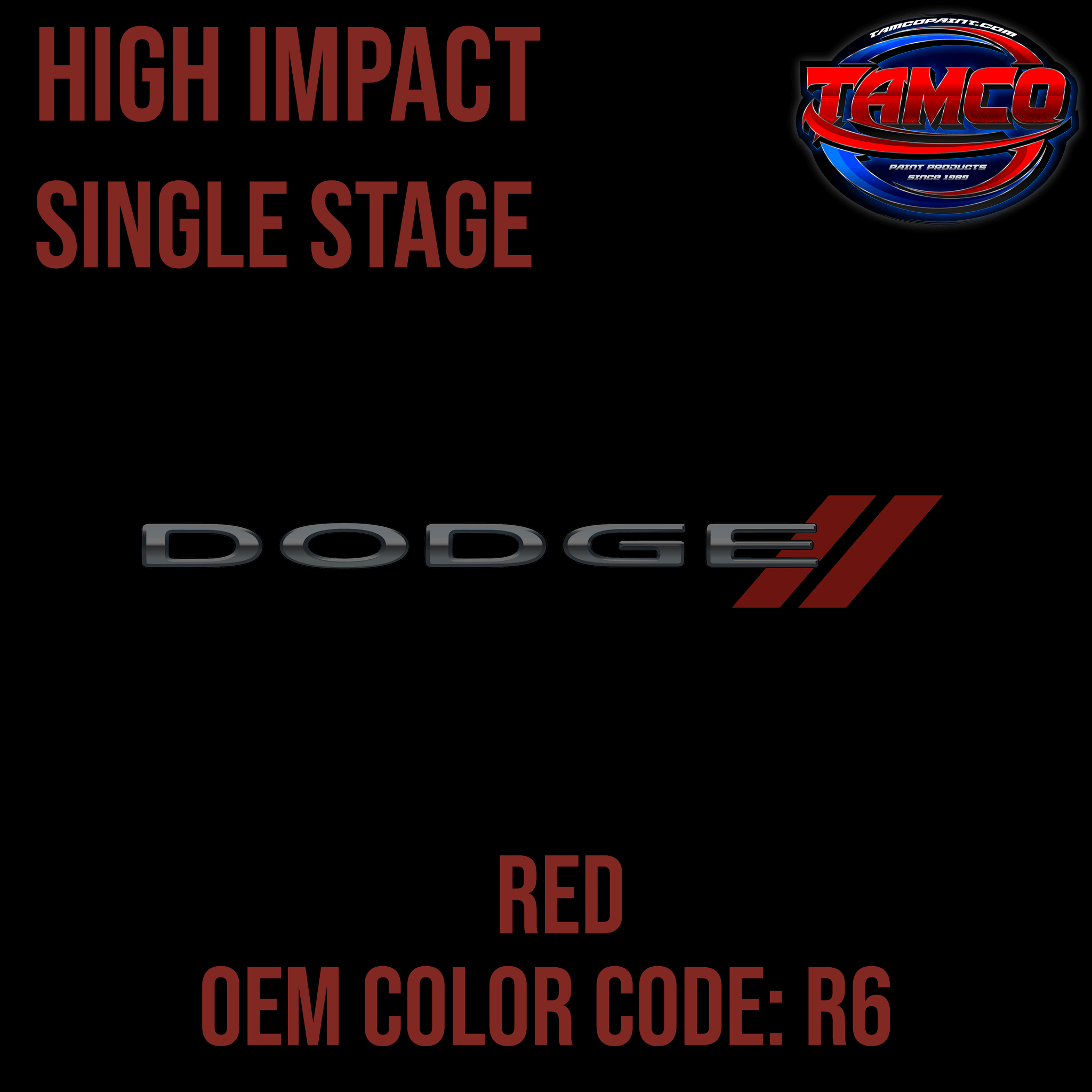 Dodge Red | R6 | 1969-1970 | OEM High Impact Single Stage