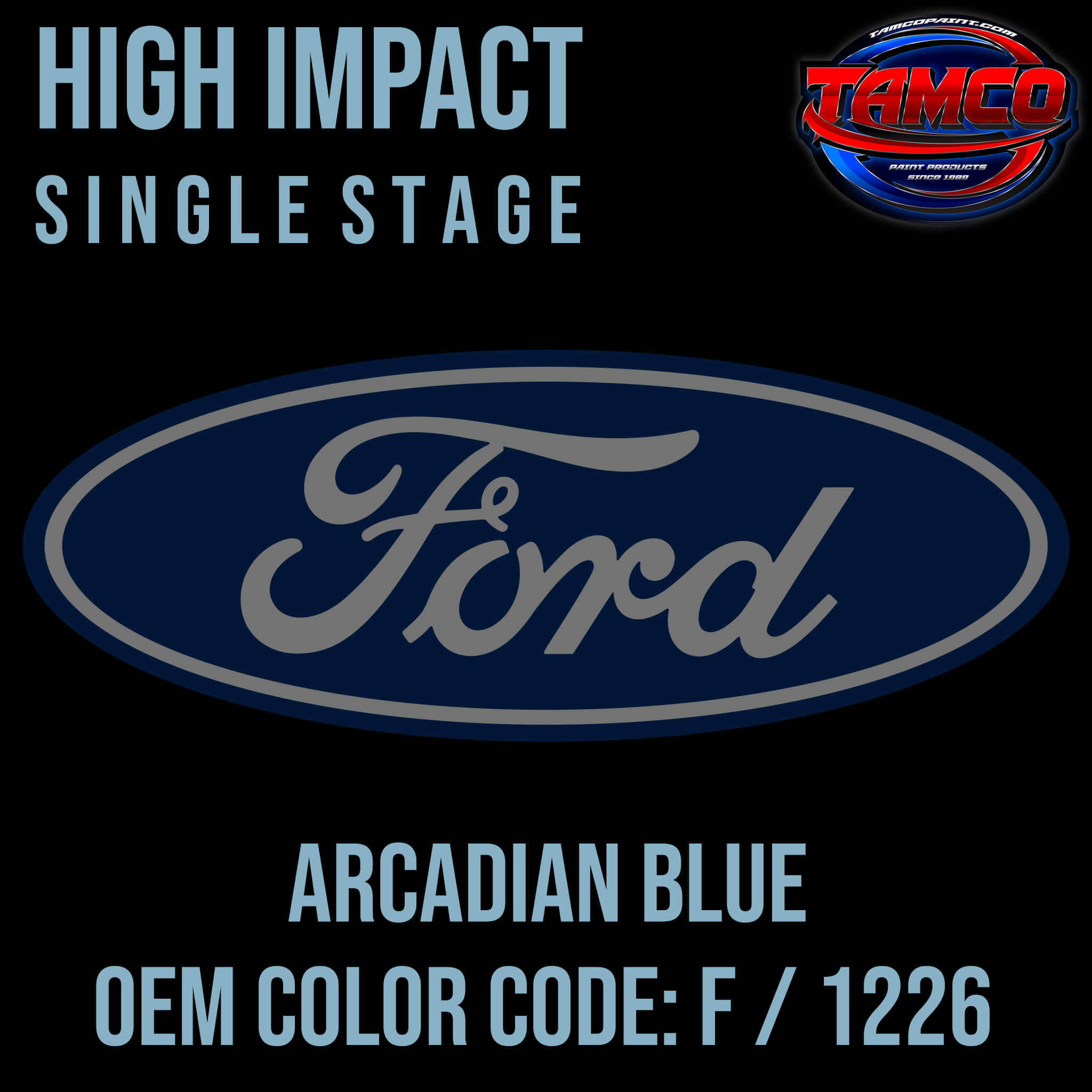 Ford Arcadian Blue | F / 1226 | 1960-1969 | OEM High Impact Single Sta