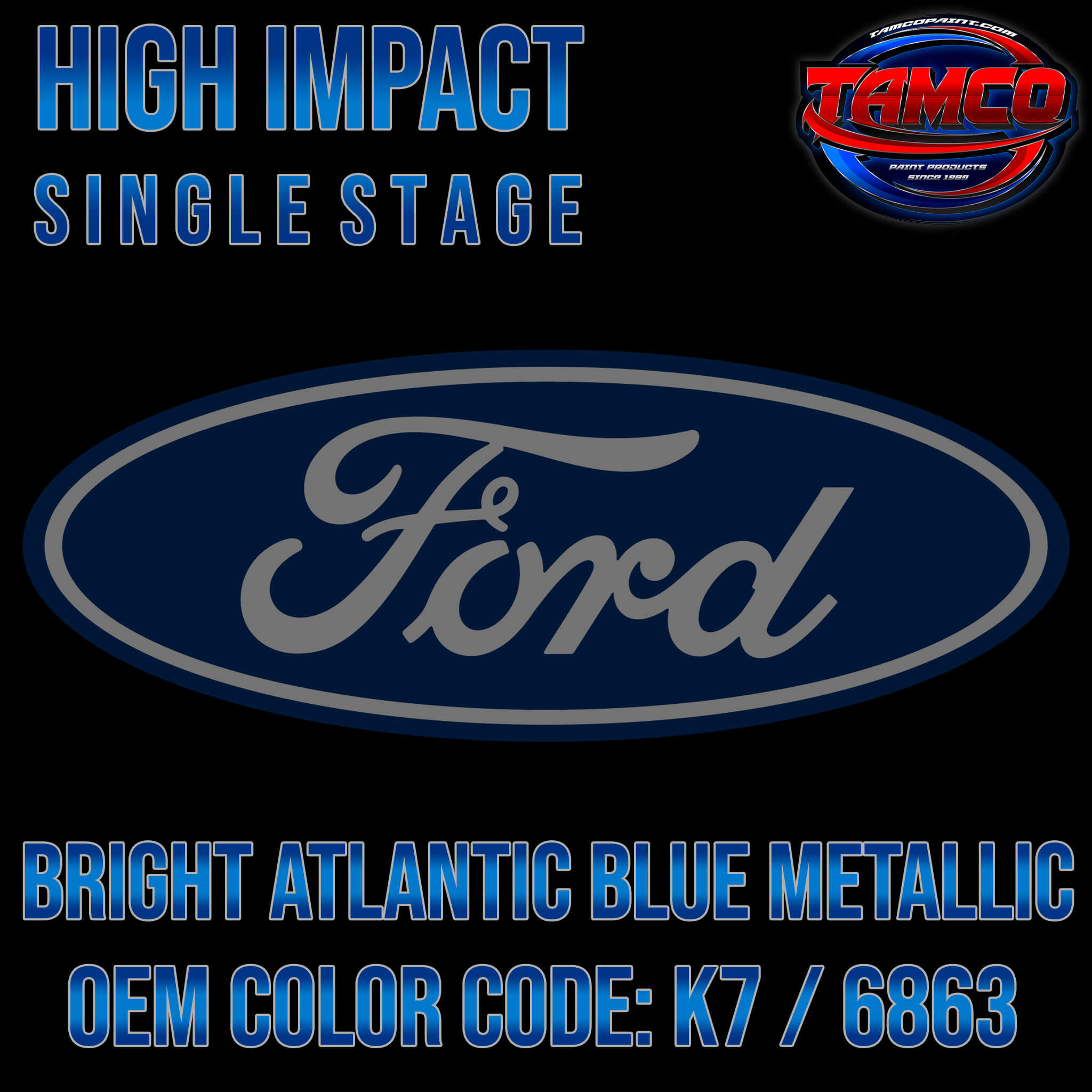 Ford Bright Atlantic Blue Metallic | K7 / 6863 | 1998-2002 | OEM High