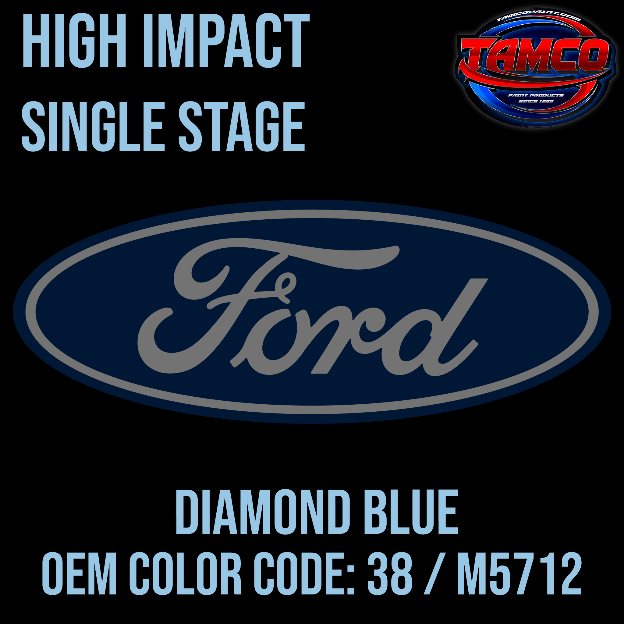 Ford Diamond Blue | 38 / M5712 | 1978-1980 | OEM High Impact Single St