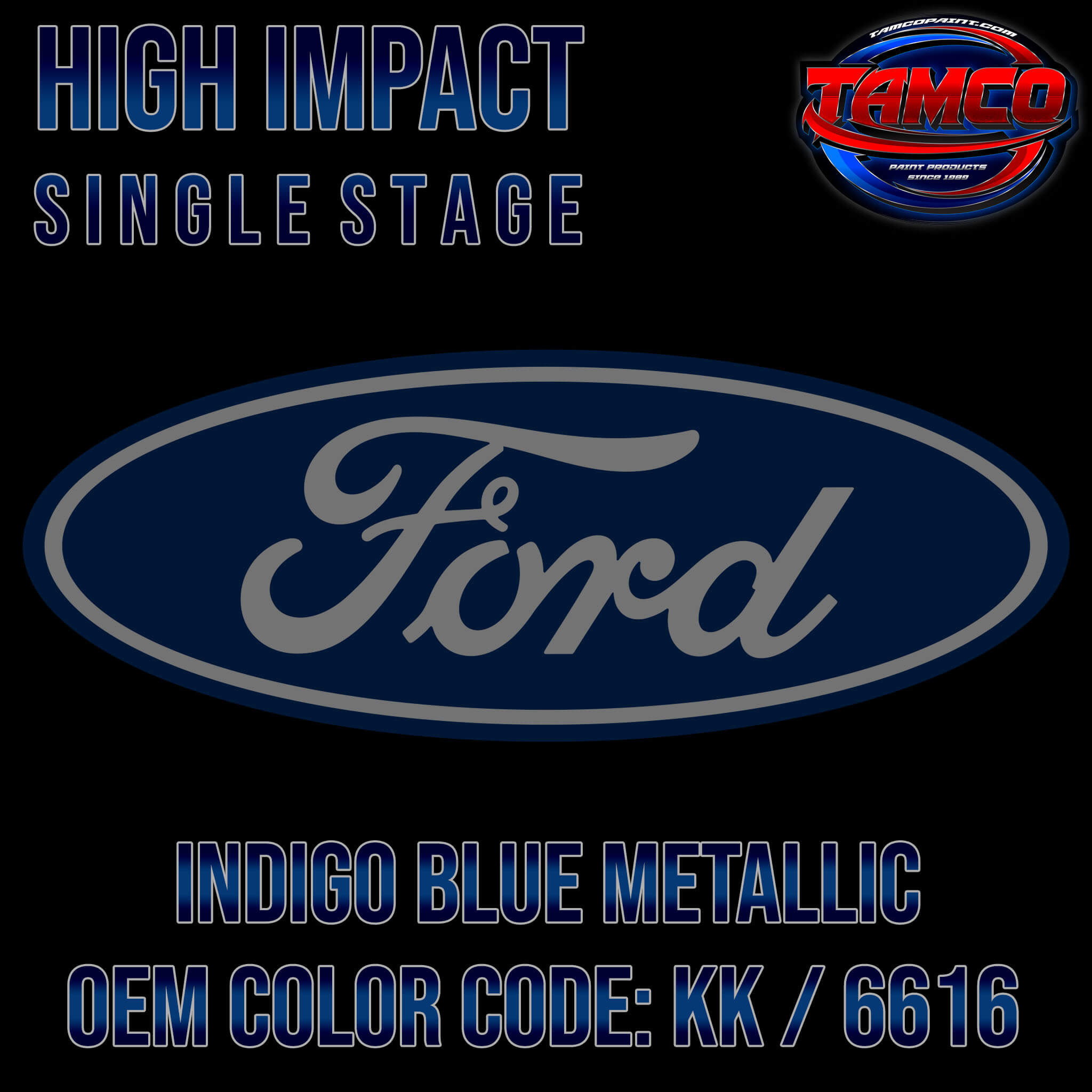 Ford Indigo Blue Metallic | KK / 6616 | 1994-1997 | OEM High Impact Si