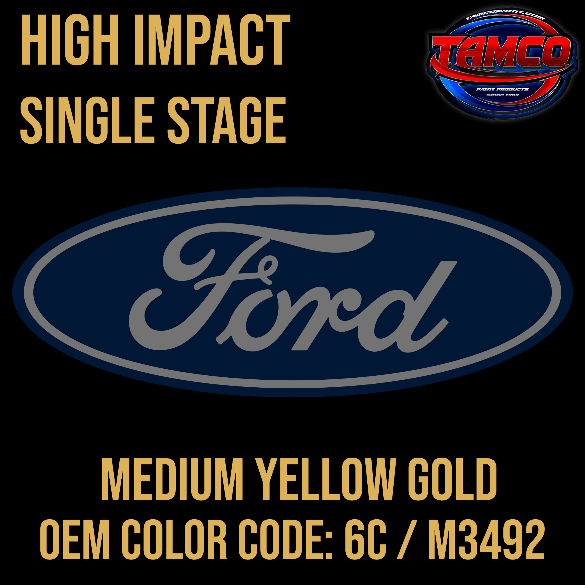Ford Medium Yellow Gold | 6C / M3492 | 1971-1976 | OEM High Impact Sin