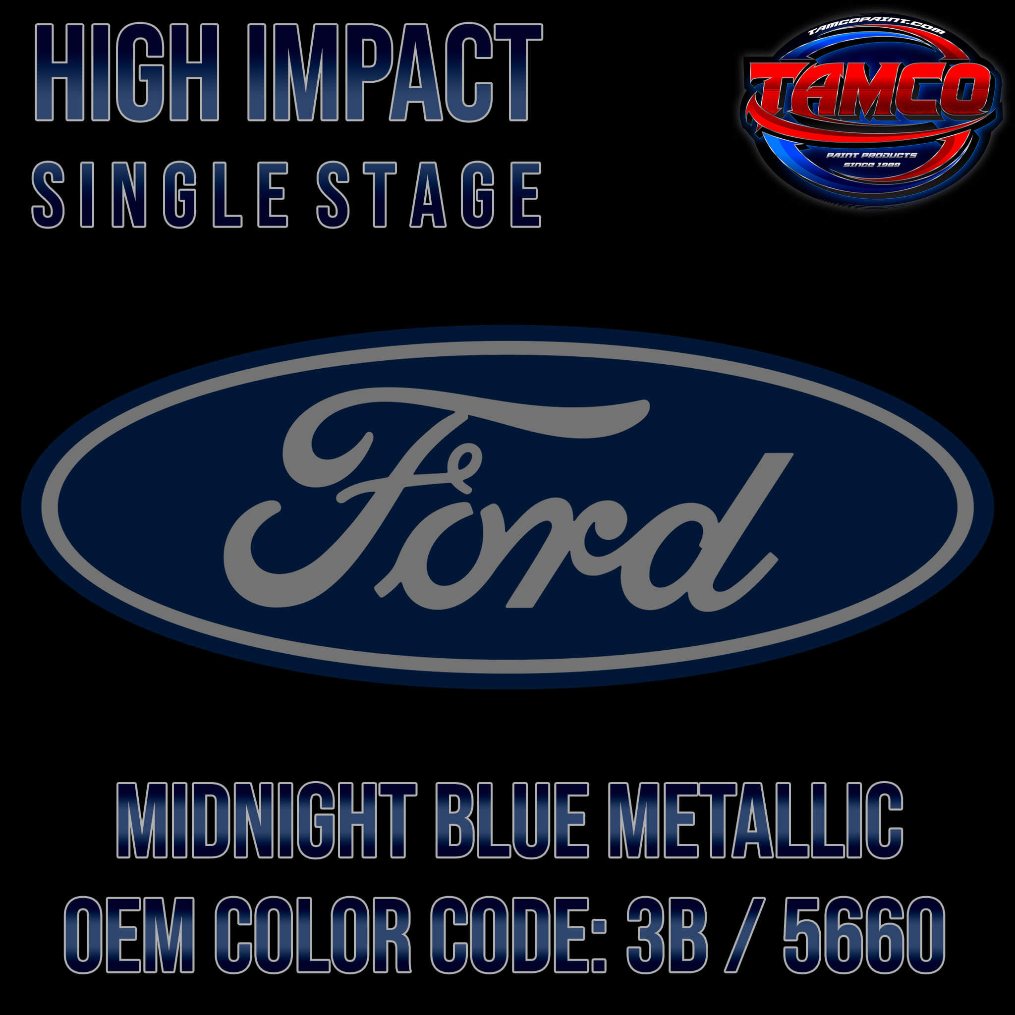 Ford Midnight Blue Metallic | 3B / 5660 | 1980-1981 | OEM High Impact