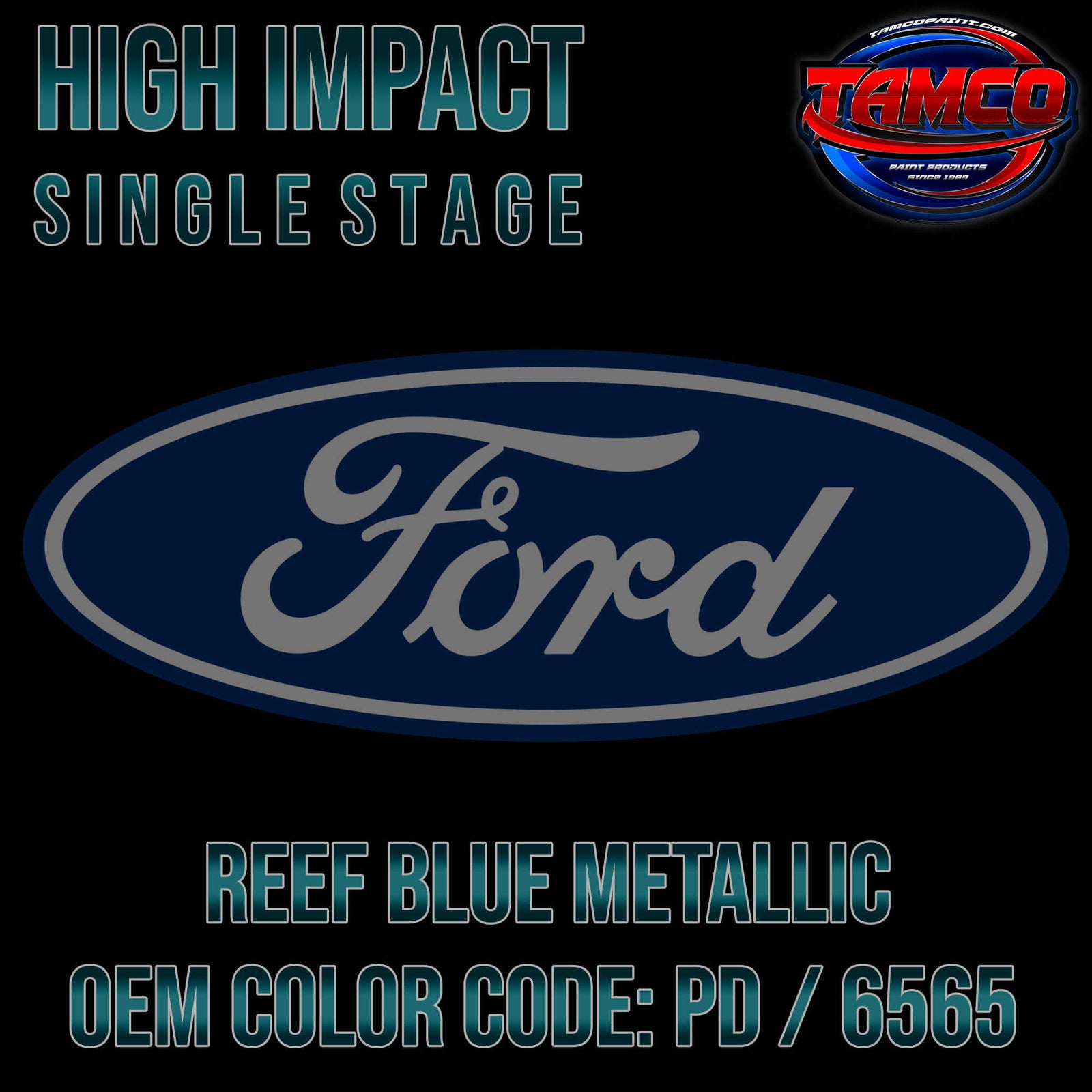 Ford Reef Blue Metallic | PD / 6565 | 1993 | OEM High Impact Single St
