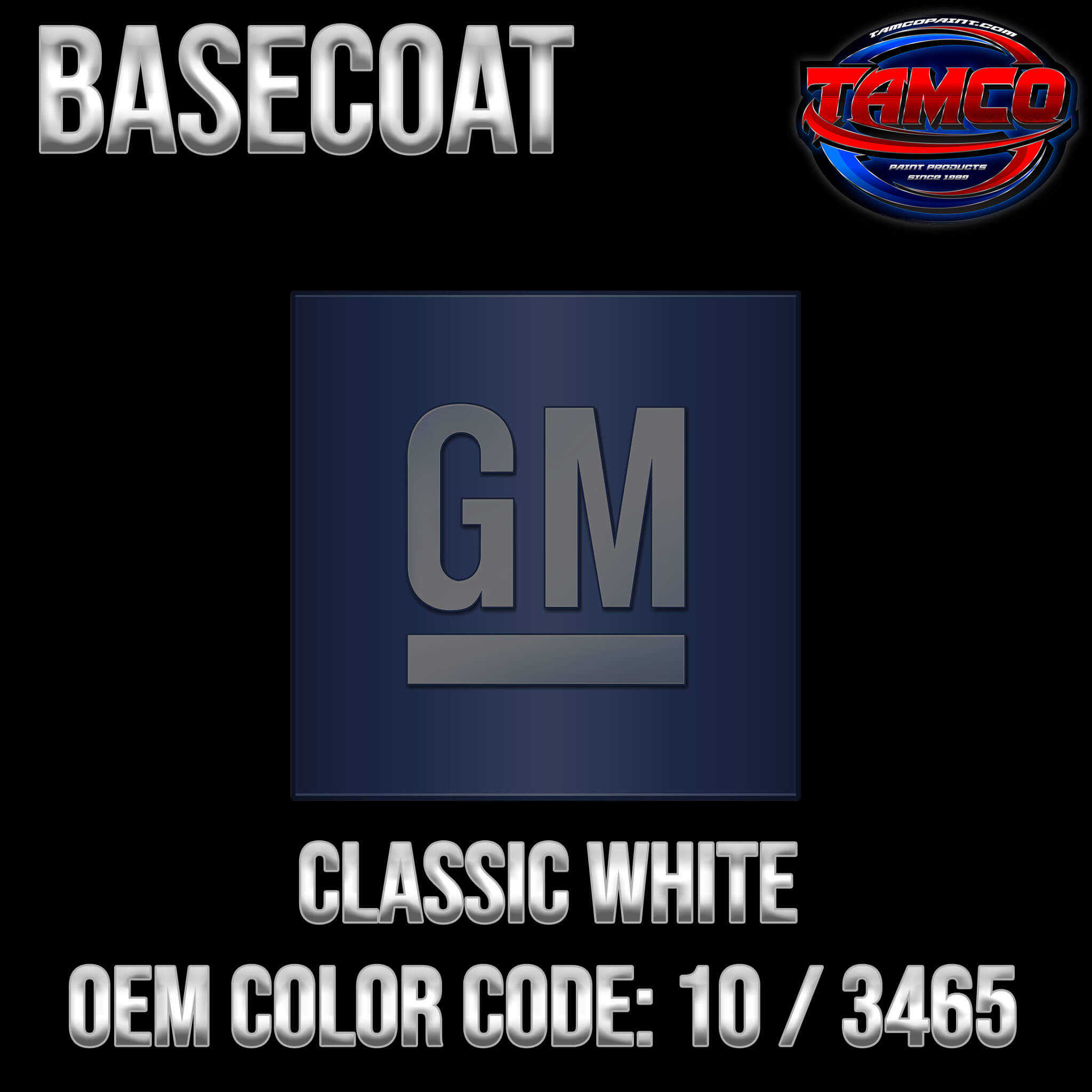 GM Classic White | 10 / 3465 | 1966-1984 | OEM Basecoat