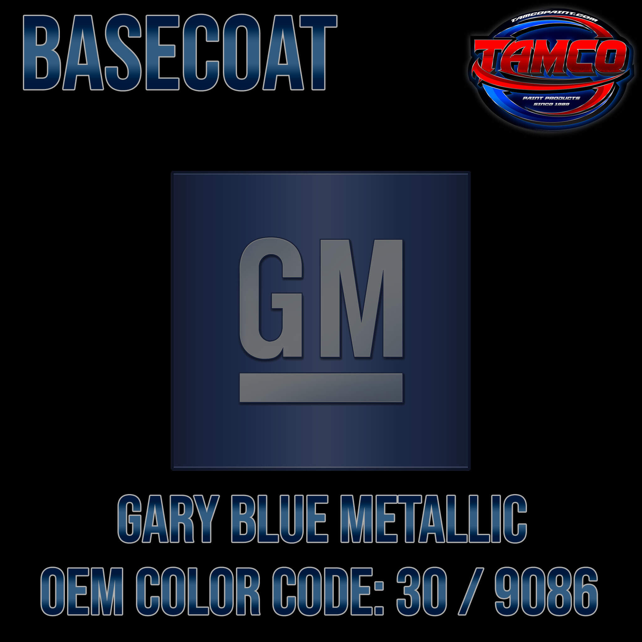 GM Gary Blue Metallic | 30 / 9086 | 1990-1992 | OEM Basecoat