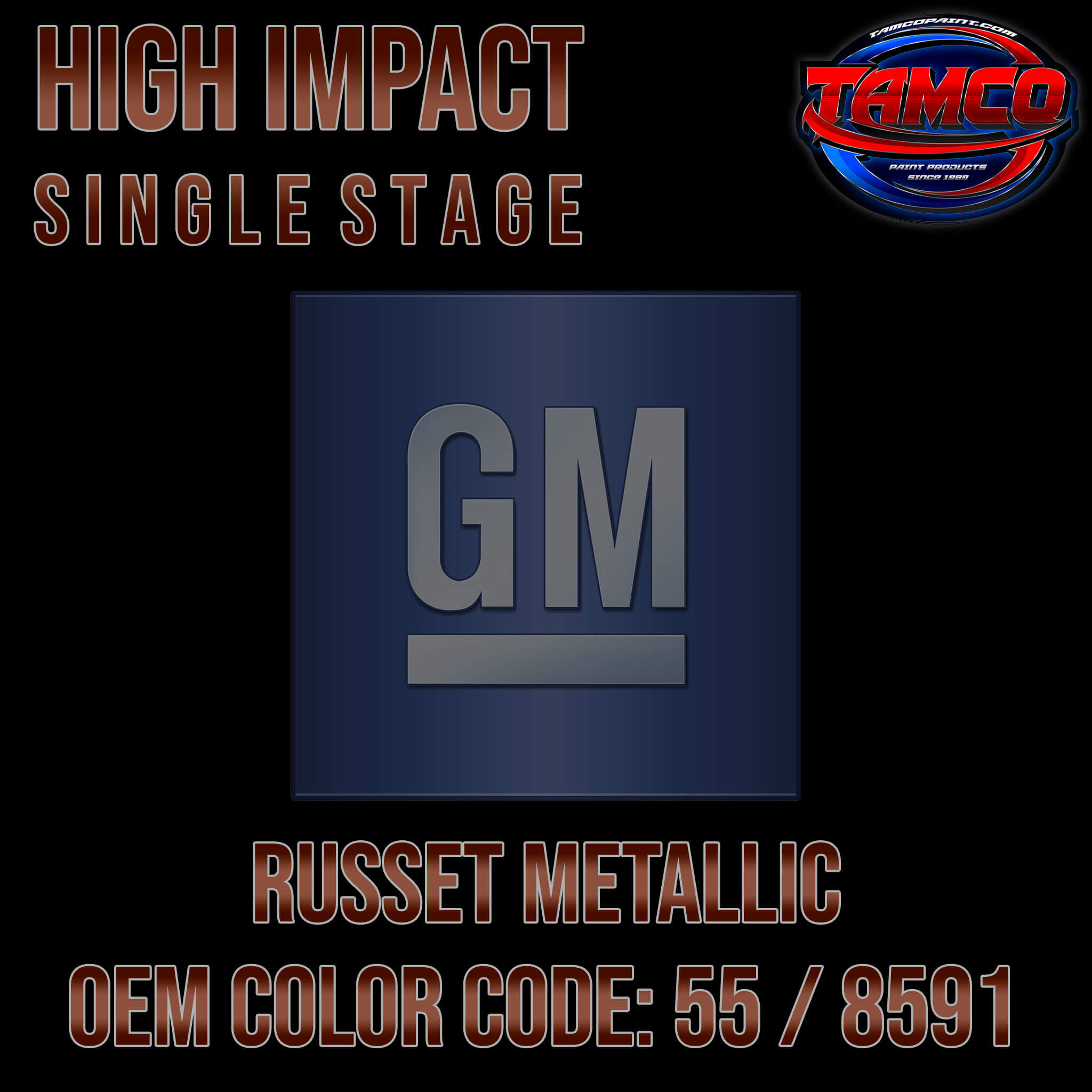 GM Russet Metallic | 55 / 8591 | 1986-1988 | OEM High Impact Single St