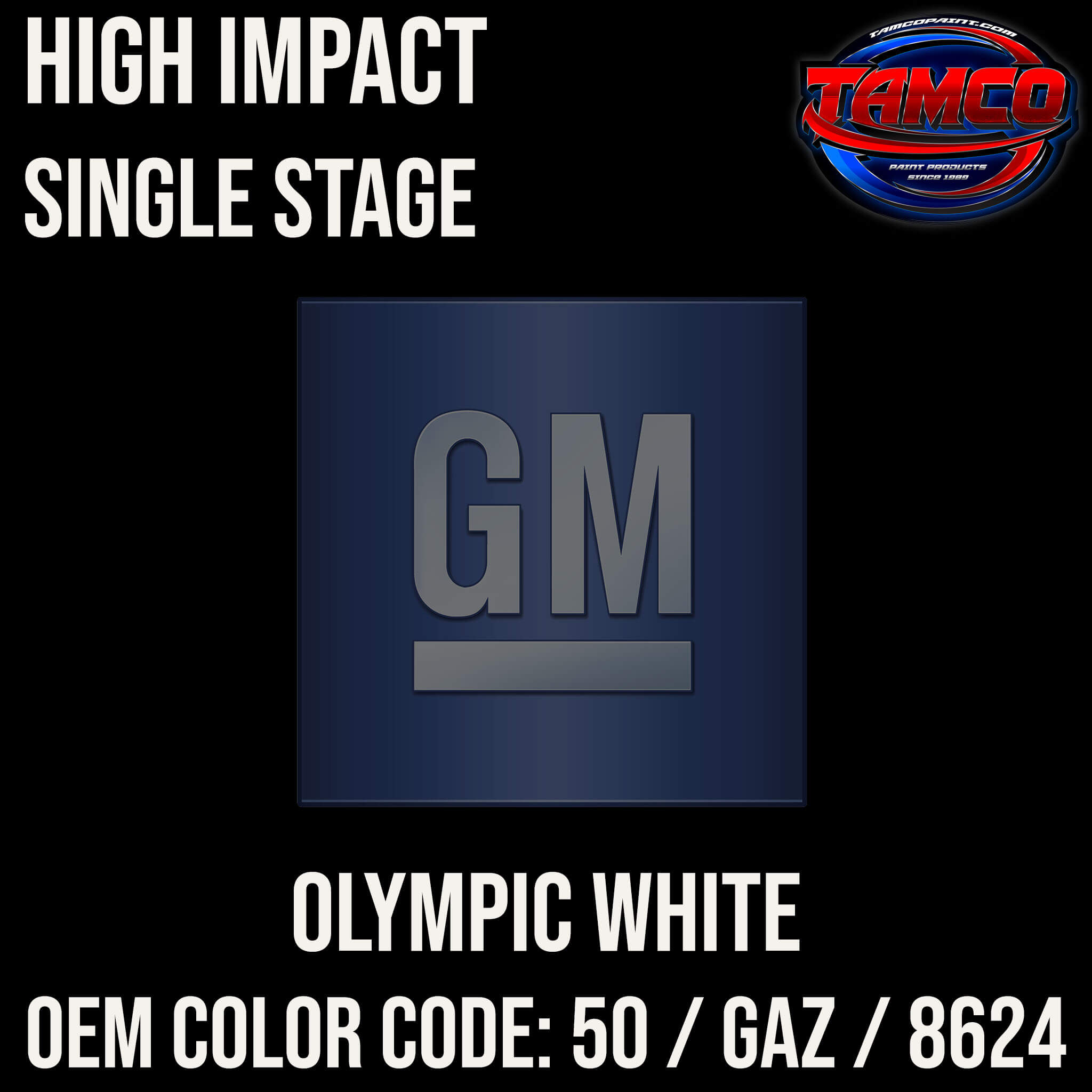 GM Olympic White | 50 / GAZ / 8624 | 1985-2024 | OEM High Impact Singl