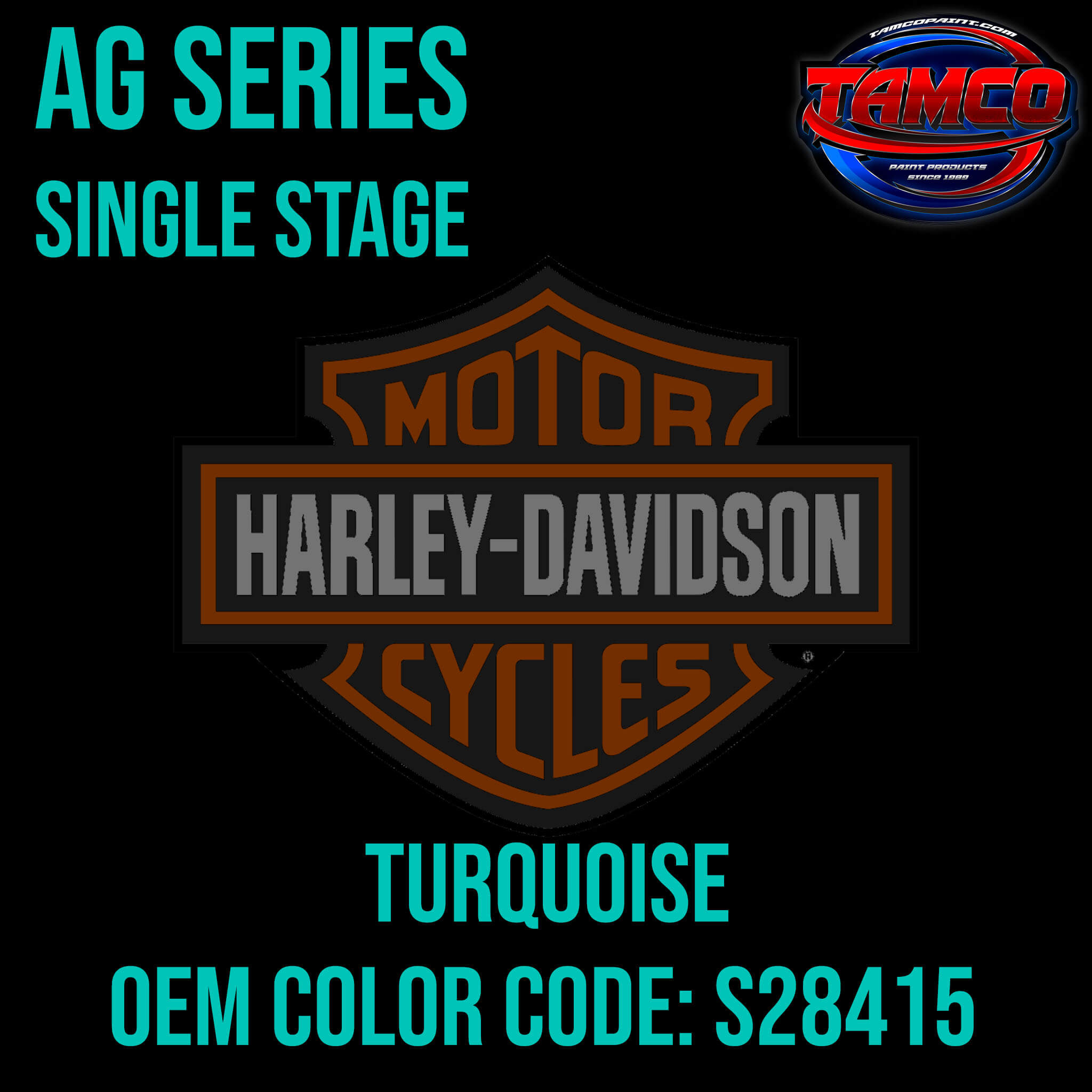 Harley Davidson Turquoise | S28415 | 1991-1992 | OEM AG Series Single