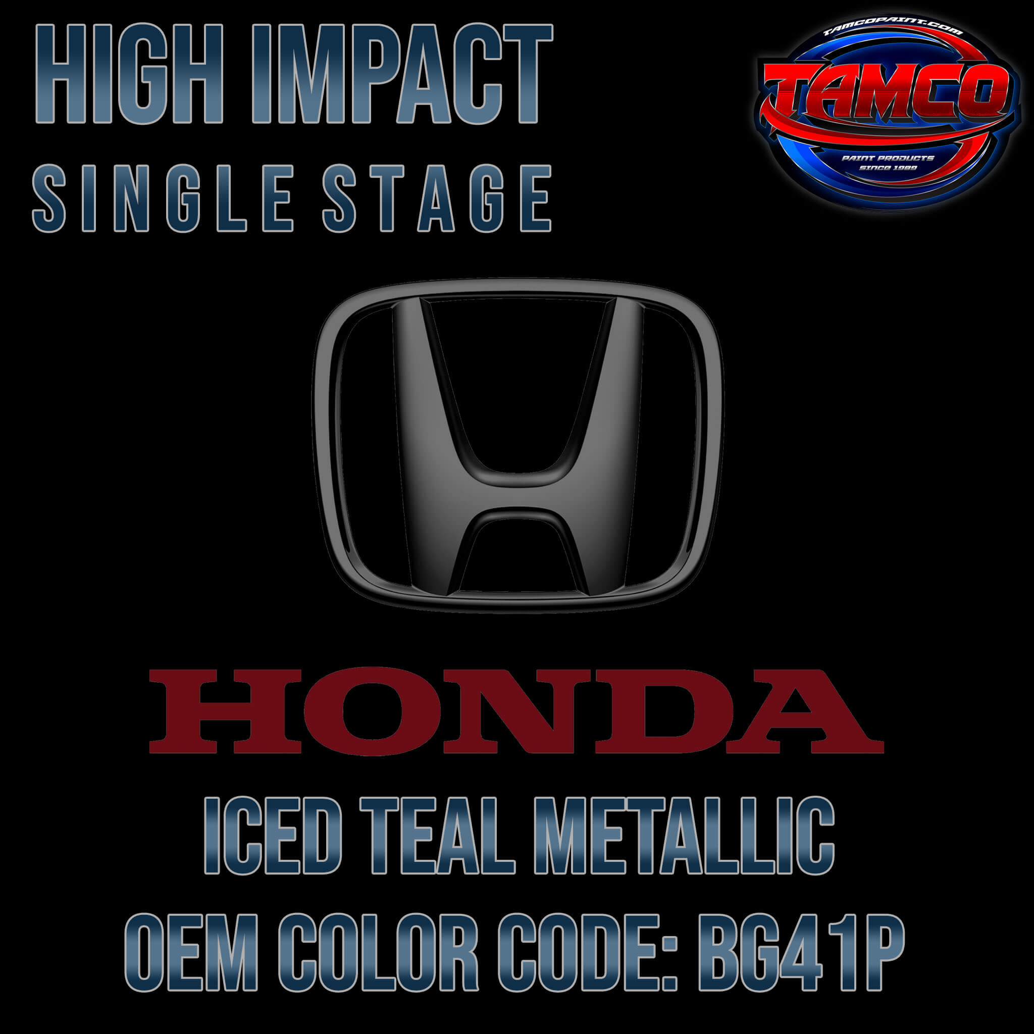 Honda Iced Teal Metallic | BG41P | 1998-2000 | OEM High Impact Single