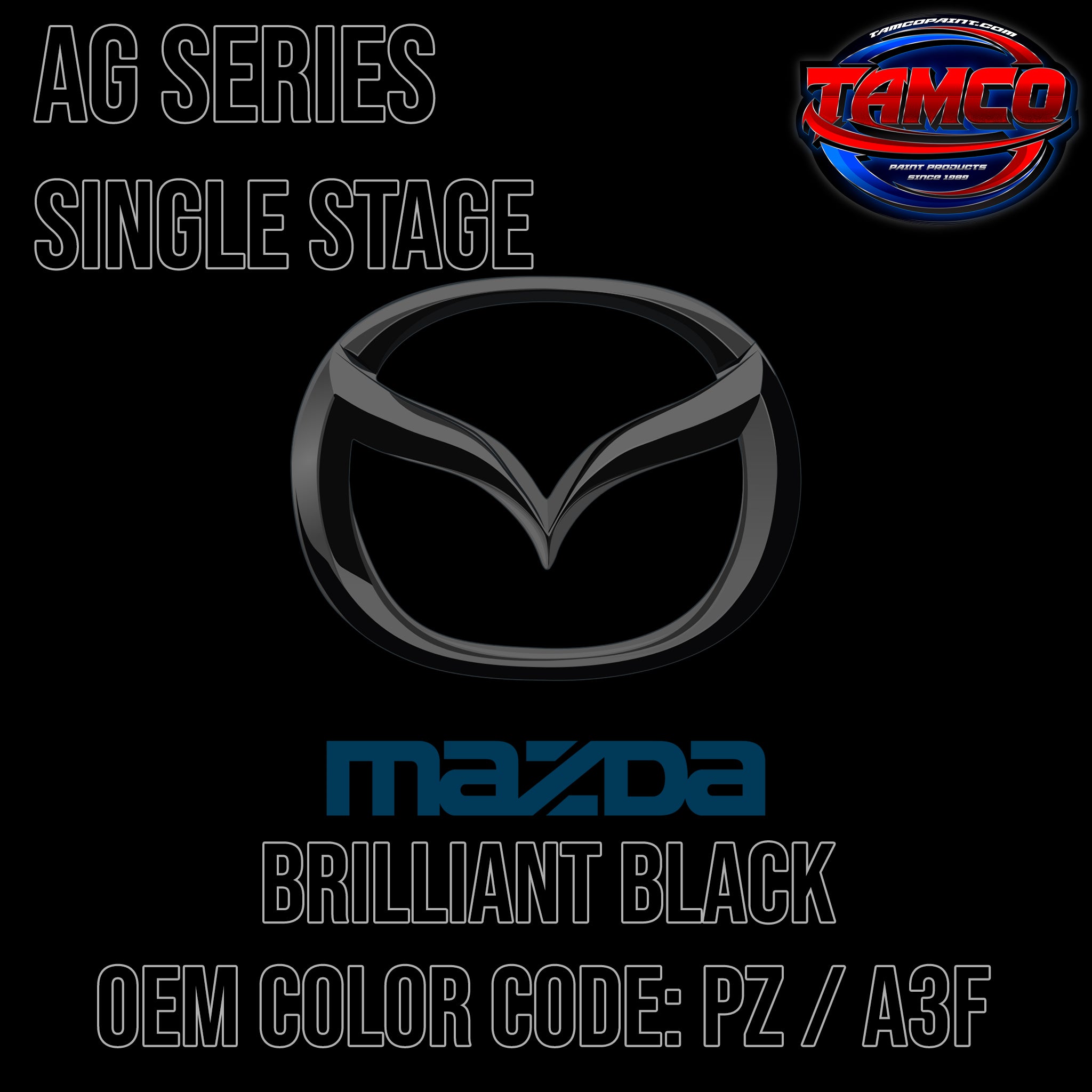Mazda Brilliant Black | PZ / A3F | 1973-2022 | OEM AG Series Single St