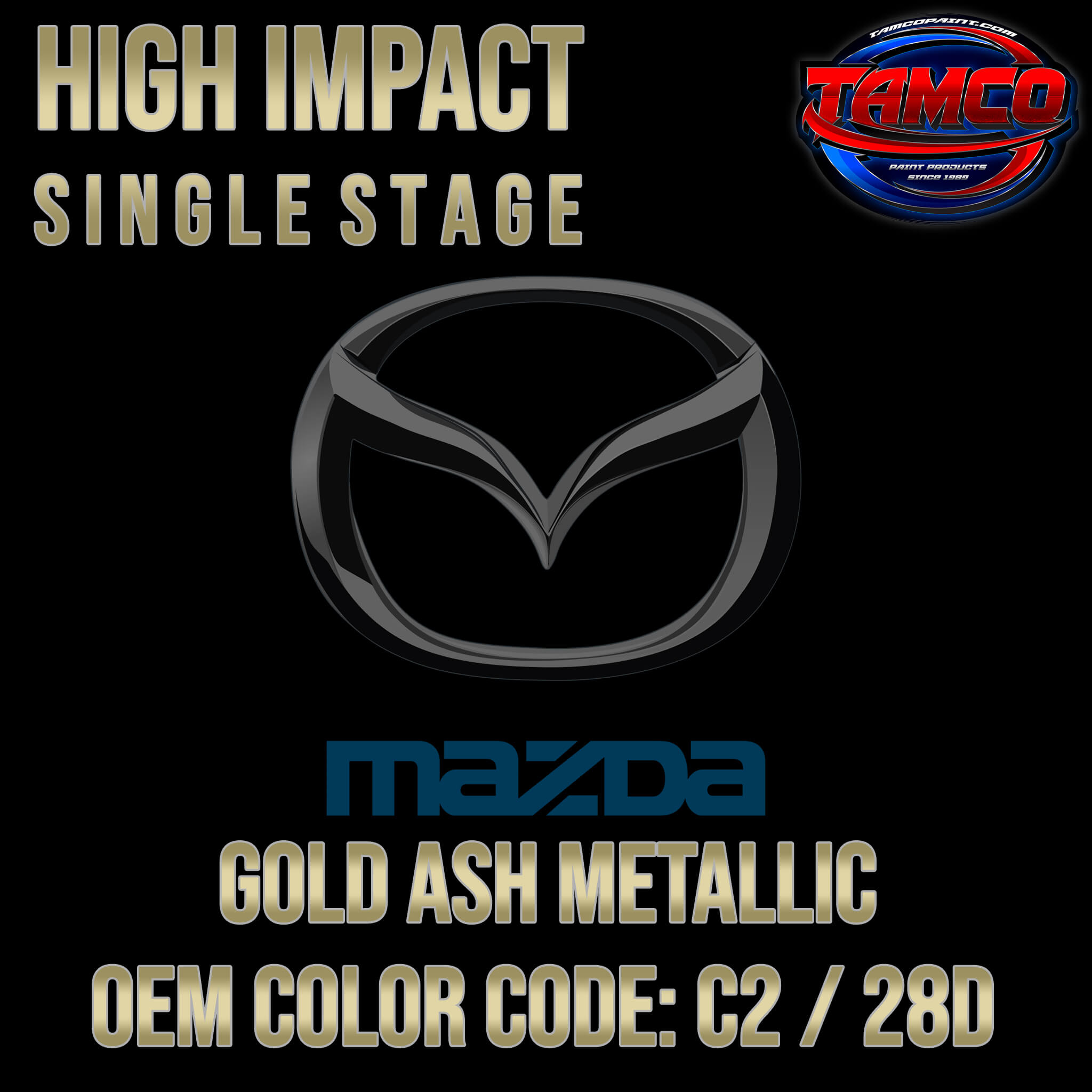 Mazda Gold Ash Metallic | C2 / 28D | 2003-2006 | OEM High Impact Singl
