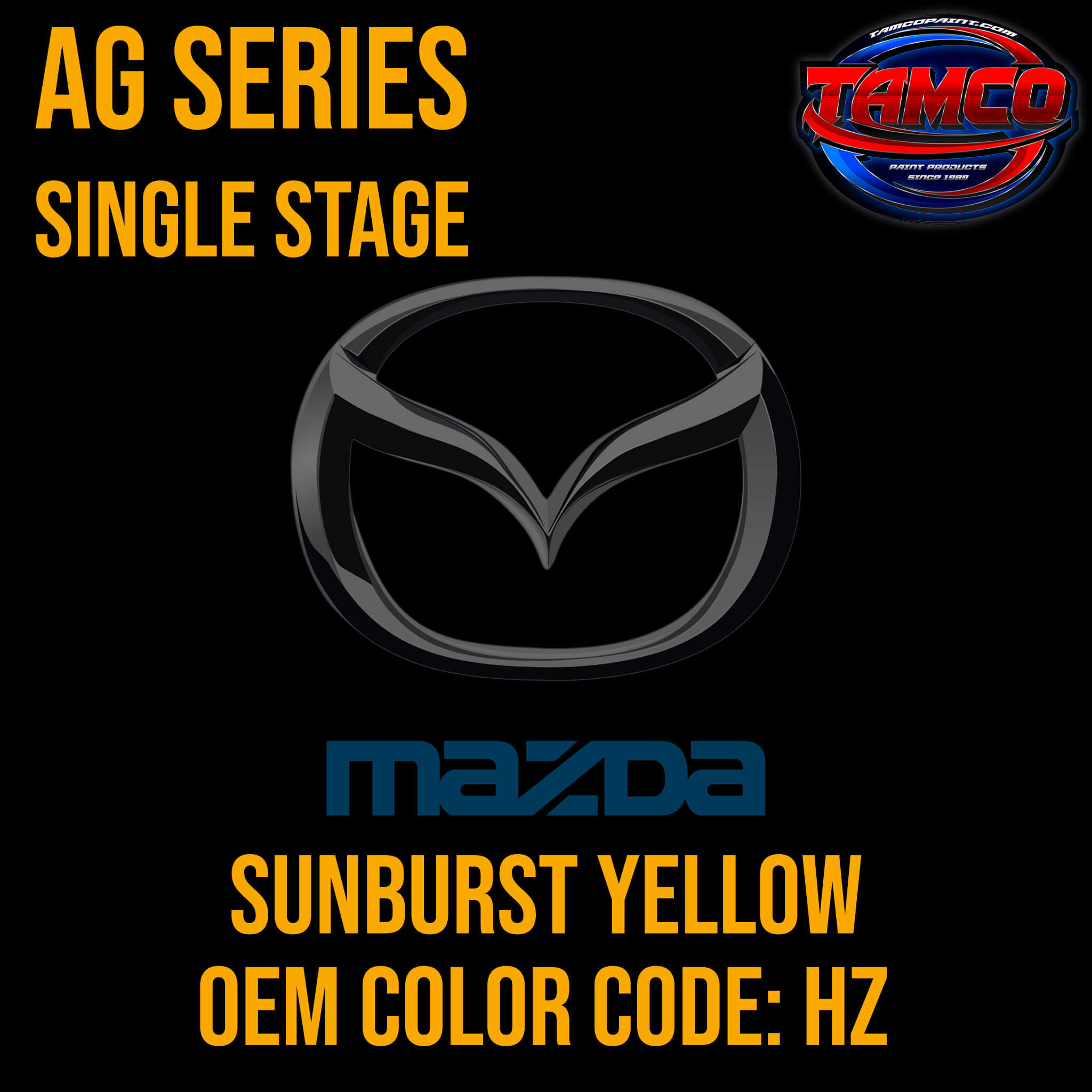 Mazda Sunburst Yellow | HZ | 1992; 2002-2003 | OEM AG Series Single St