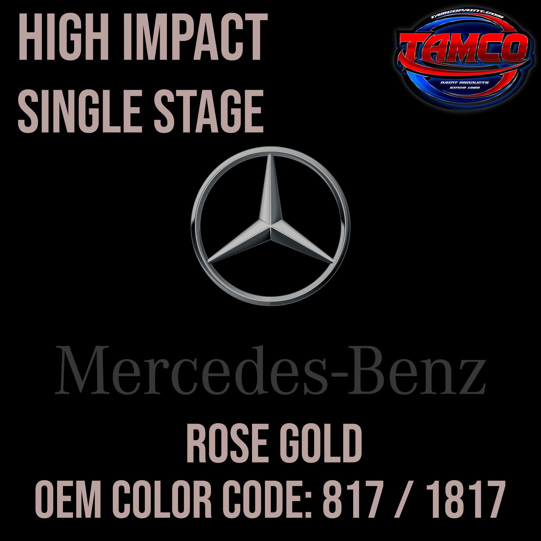Mercedes Rose Gold | 817 / 1817 | 2021-2024 | OEM High Impact Single S