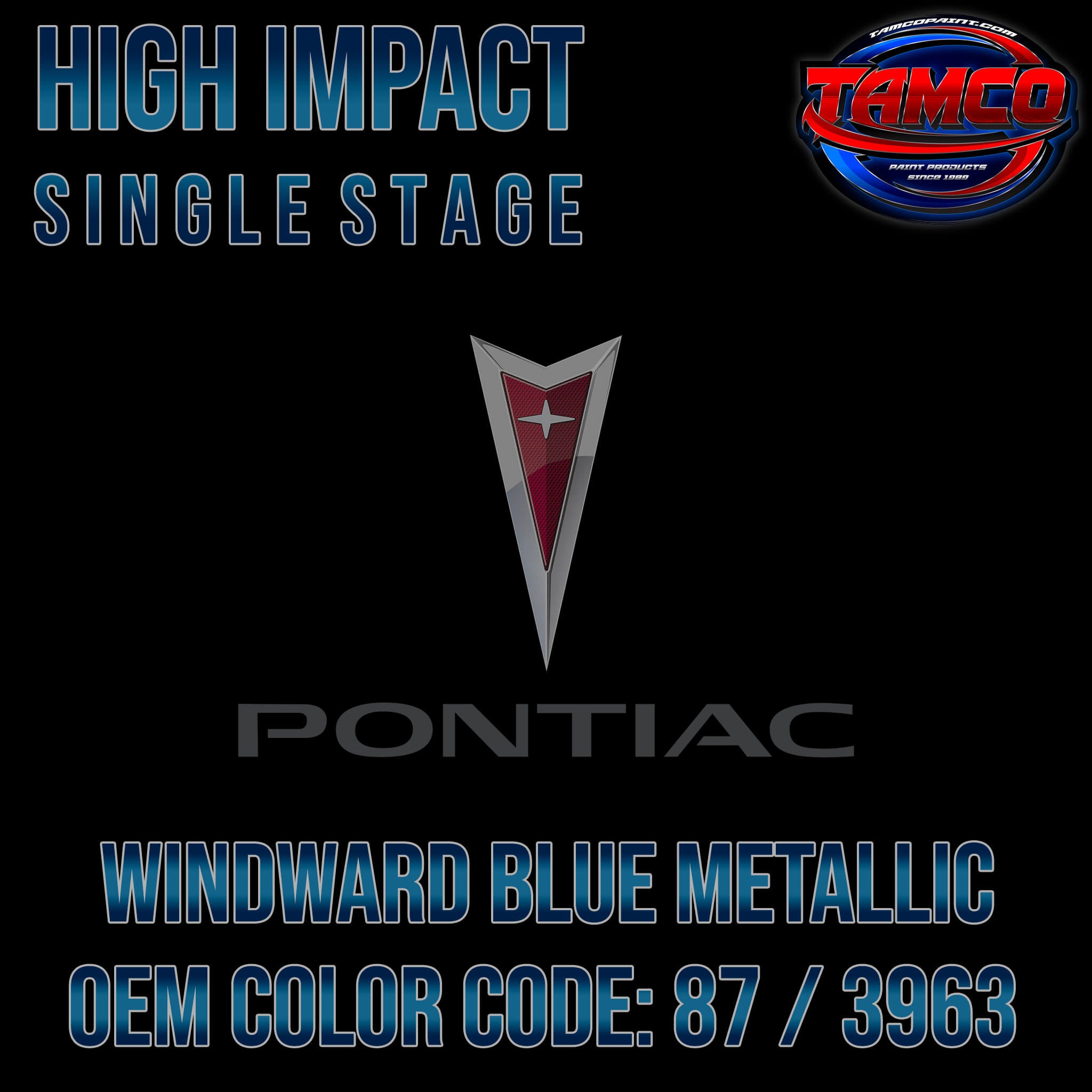 Pontiac Windward Blue Metallic | 87 / 3963 | 1968-1969 | OEM High Impa