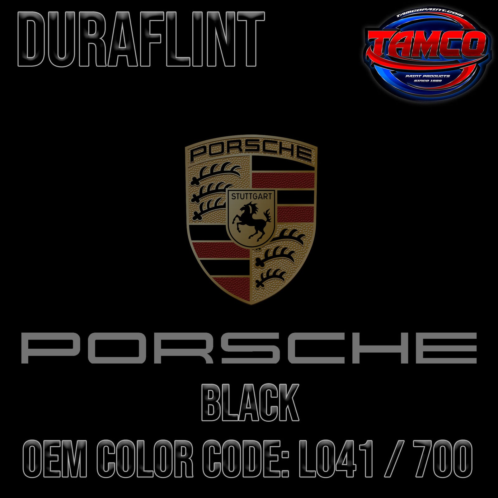 Porsche Black | L041 / 700 | 1969-1993 | OEM DuraFlint Series Single S