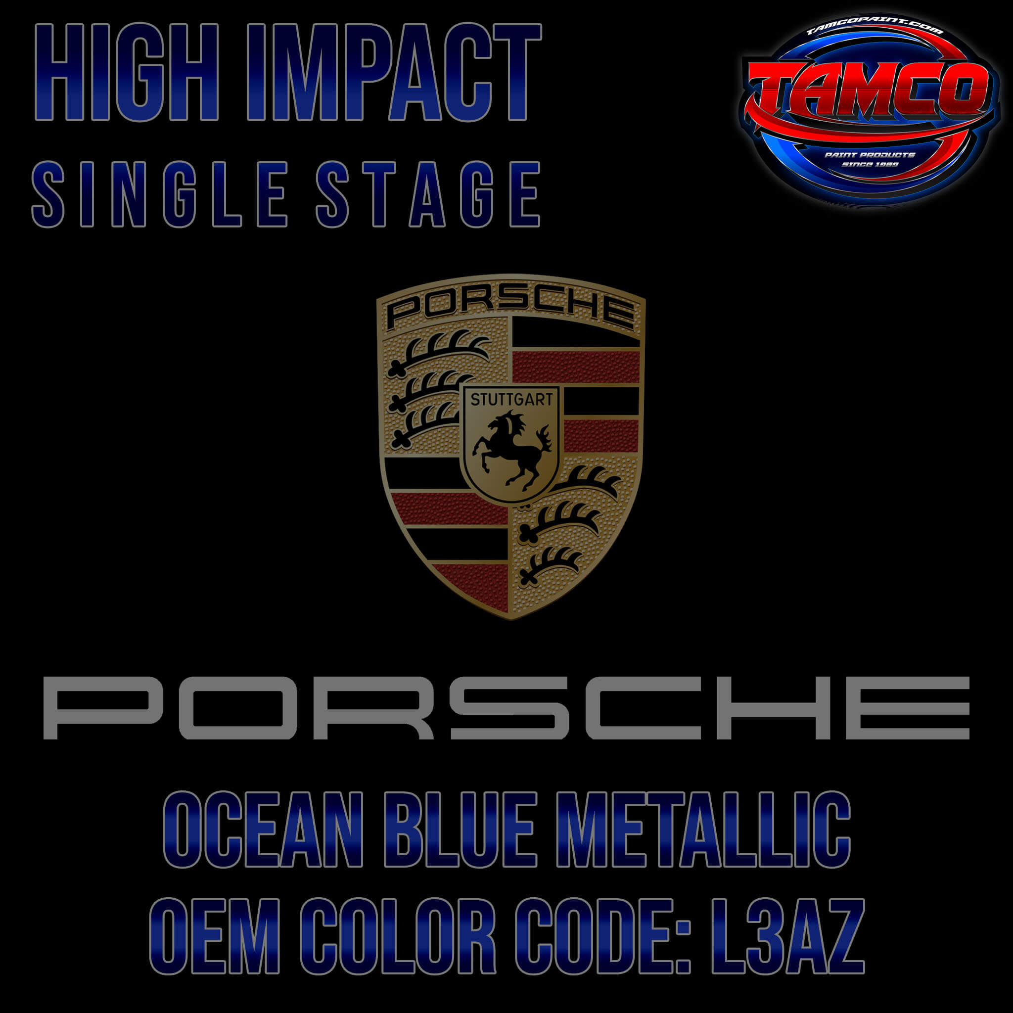 Porsche Ocean Blue Metallic | L3AZ | 1997-1999 | OEM High Impact Singl