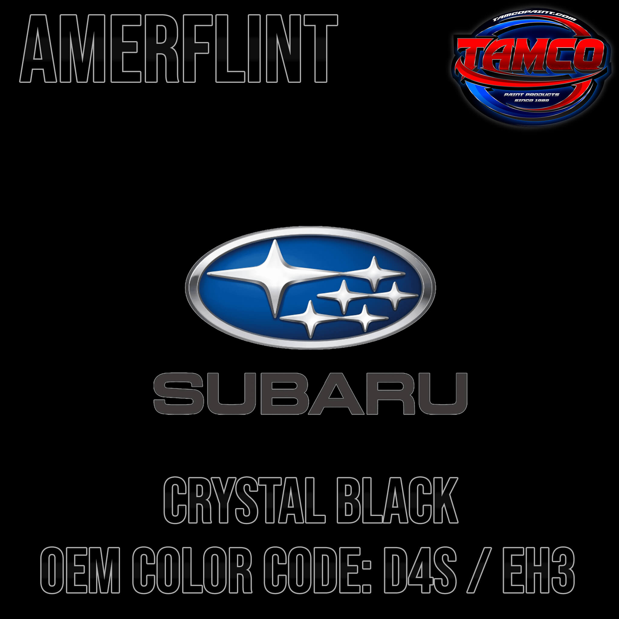 Subaru Crystal Black | D4S | 2010-2024 | OEM Amerflint II Series Single ...