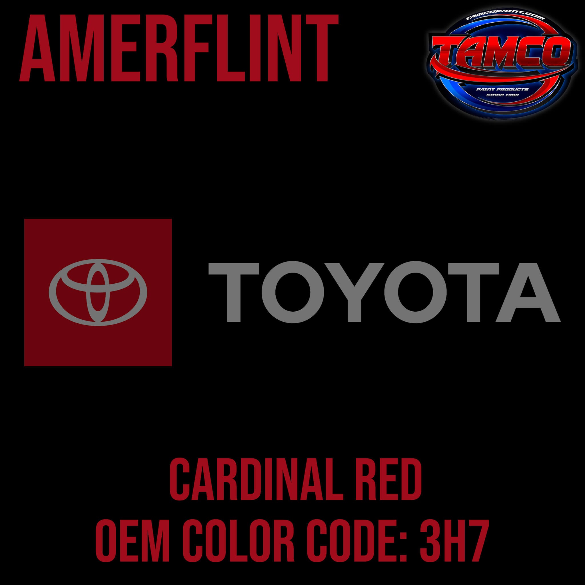 Toyota Cardinal Red | 3H7 | 1989-2000 | OEM Amerflint II Series Single