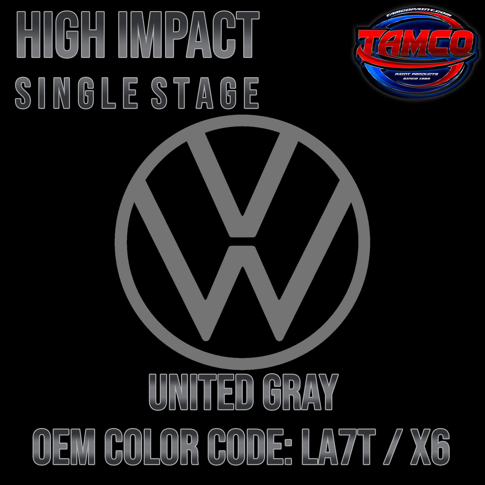 Volkswagen United Gray | LA7T / X6 | 2006-2015 | OEM High Impact Singl