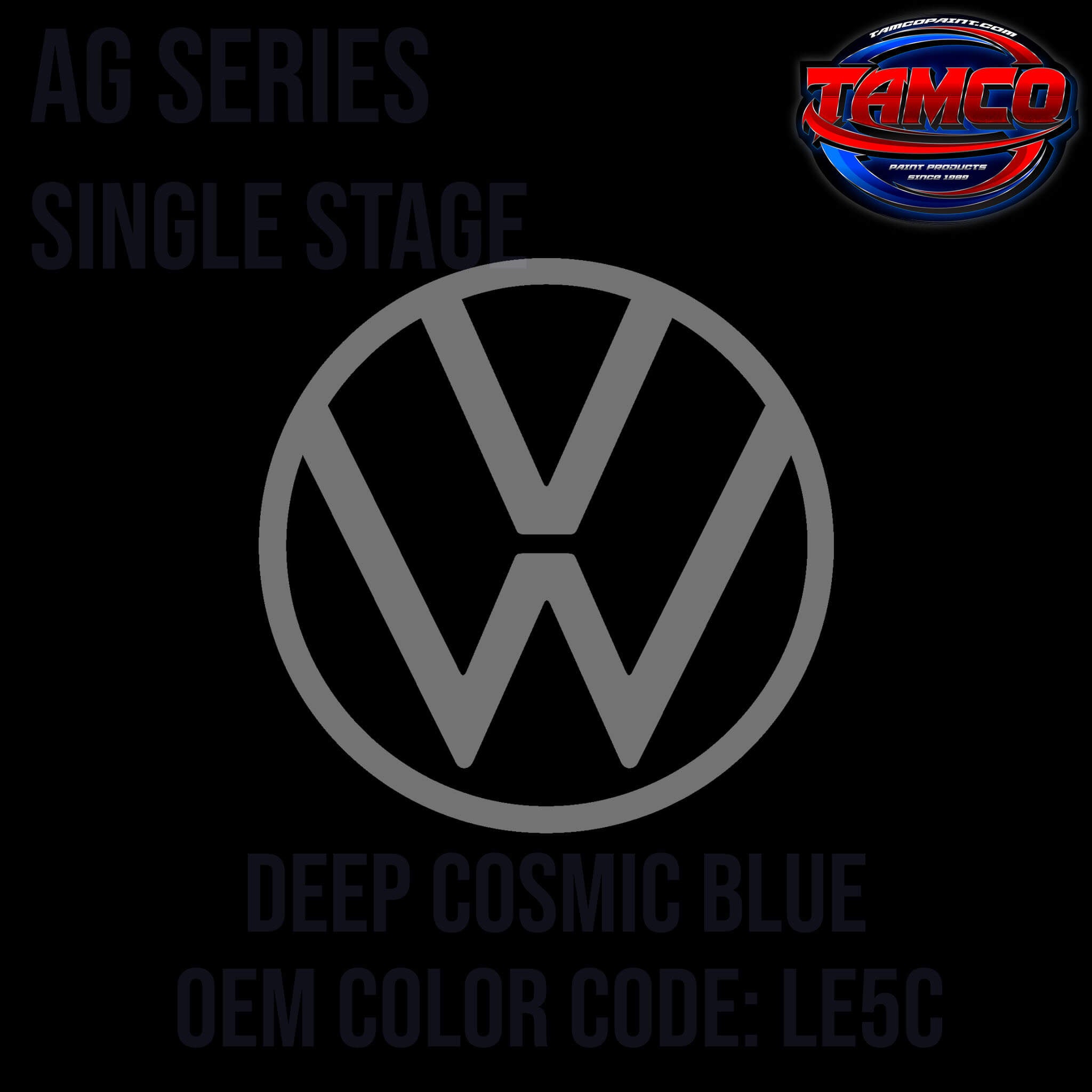 Volkswagen Deep Cosmic Blue | LE5C | 1985-1986 OEM AG Series Single St