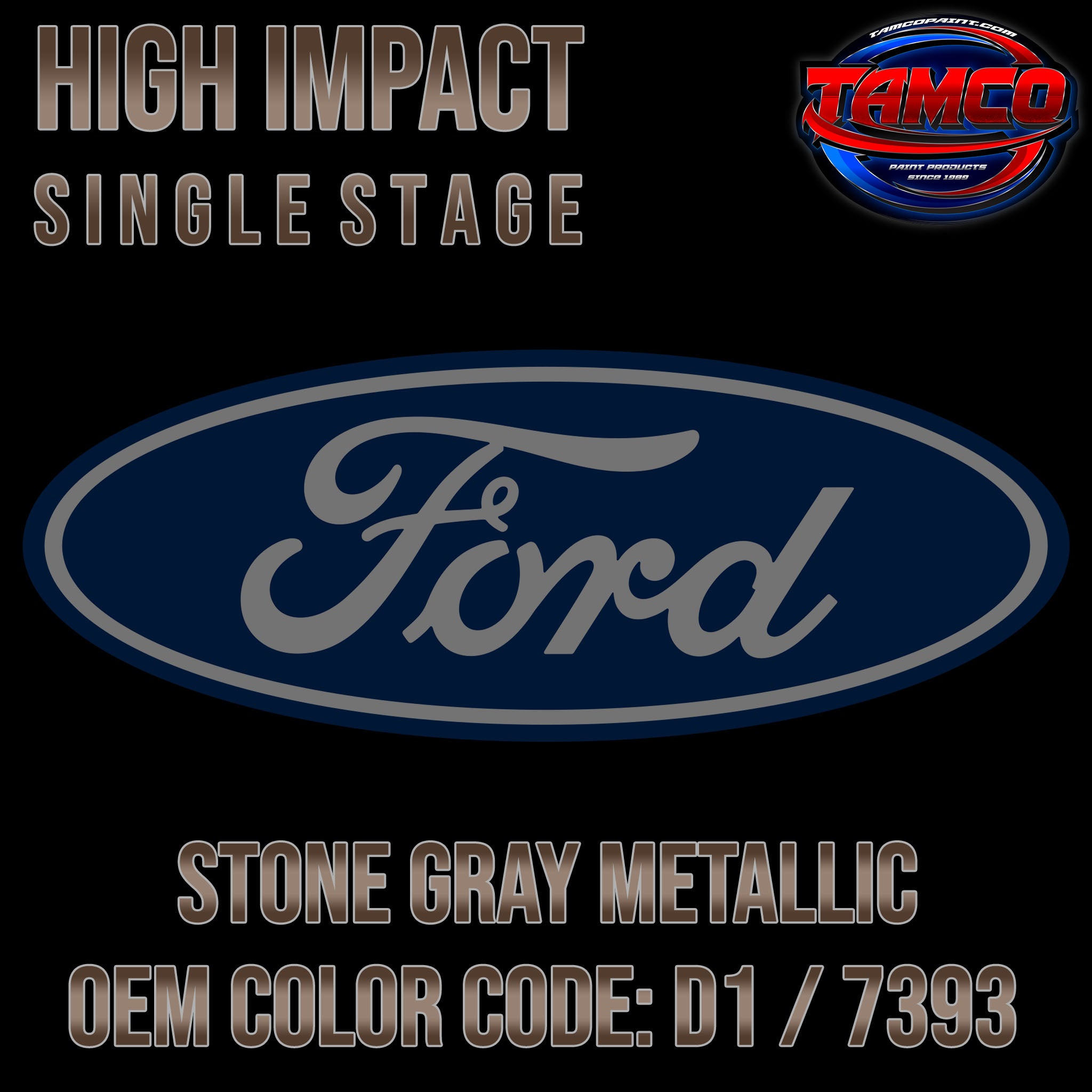 Ford Stone Gray Metallic | D1 / 7393 | 2018-2022 | OEM High Impact Sin
