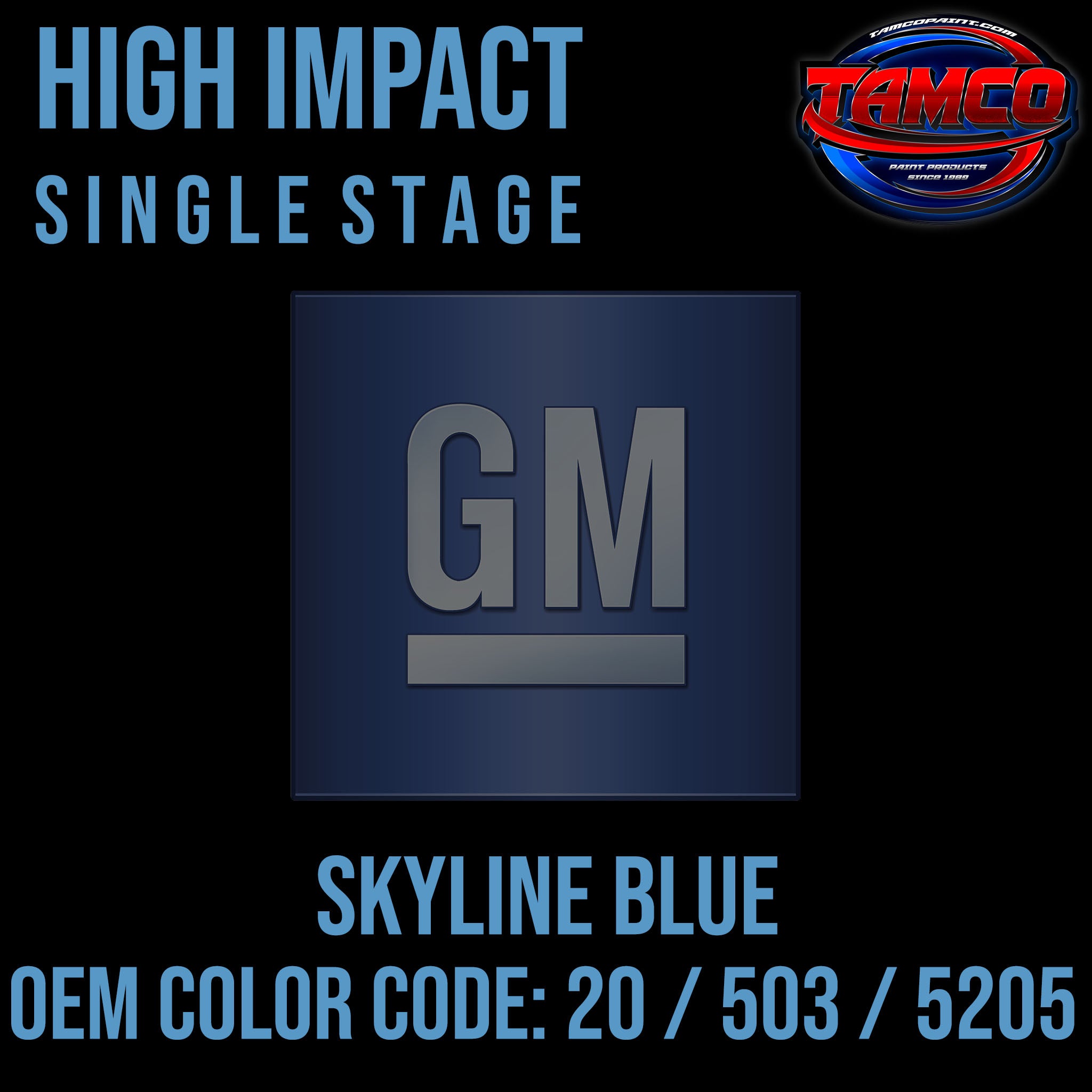 GM Skyline Blue | 20 / 503 / 5205 | 1973-1976 | OEM High Impact Single