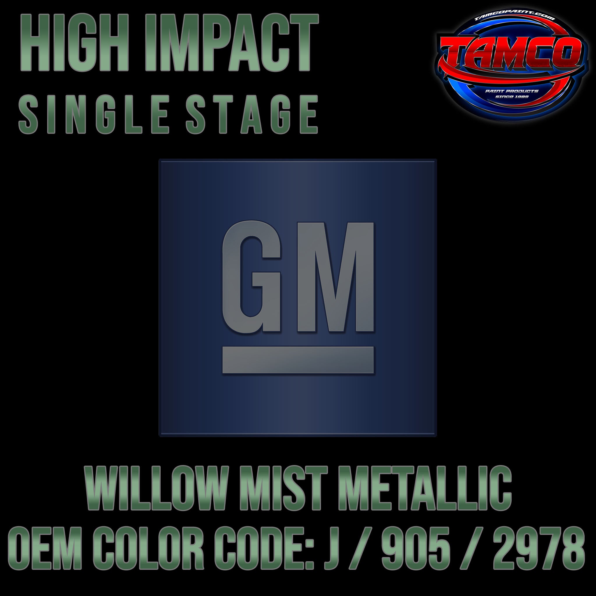 GM Willow Mist Metallic | J / 905 / 2978 | 1962-1963 OEM High Impact S