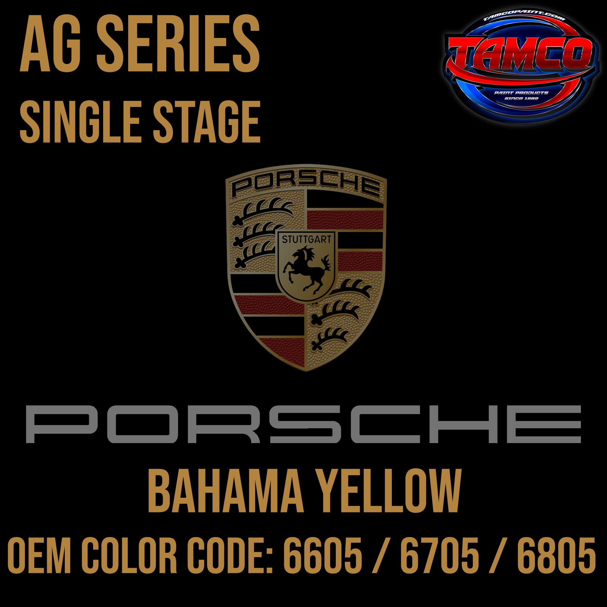 Porsche Bahama Yellow | 6605 / 6705 / 6805 | 1966-1969 | OEM AG Series