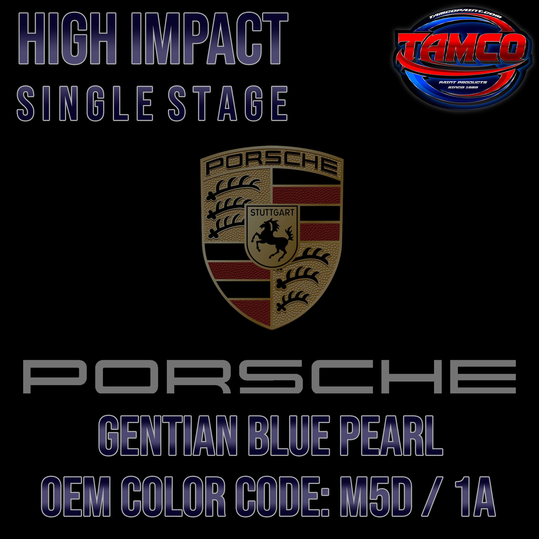 Porsche Gentian Blue Pearl | M5D / 1A | 2019-2022 | OEM High Impact Si