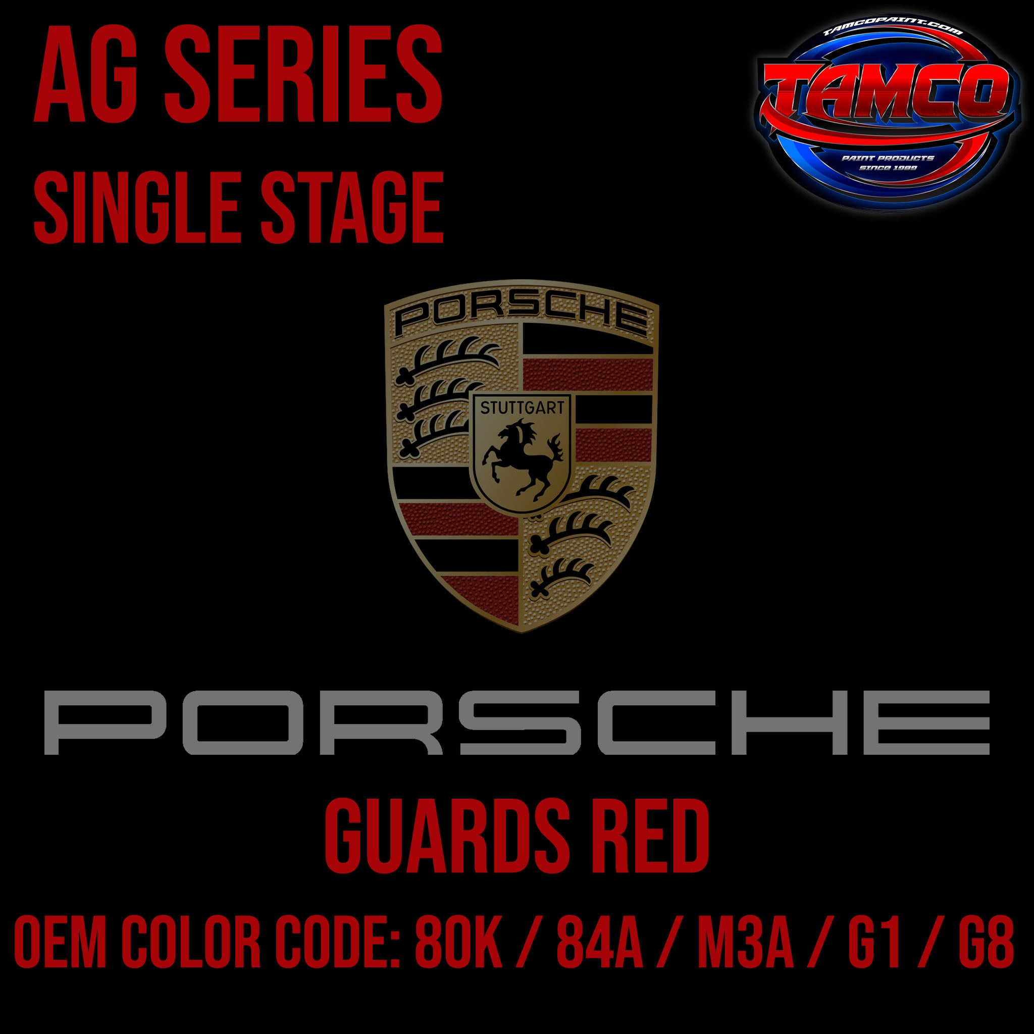 Porsche Guards Red | 80K / 84A / M3A / G1 / G8 | OEM AG Series Single