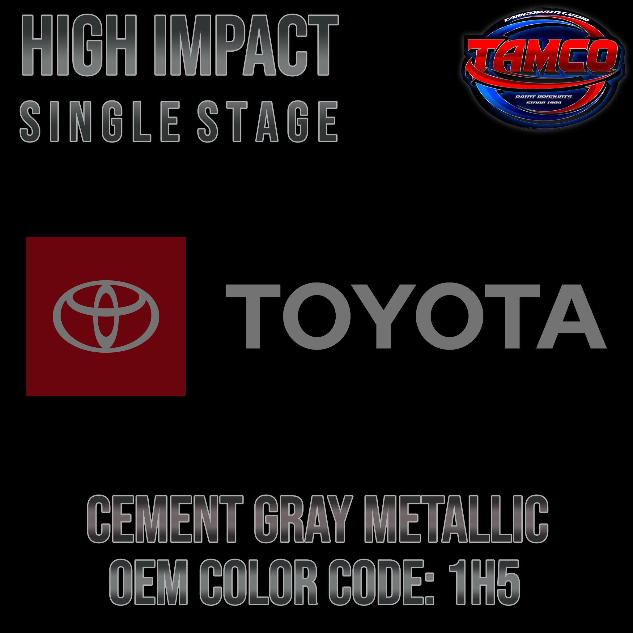 Toyota Cement Gray Metallic | 1H5 | 2011-2022 | OEM High Impact Single