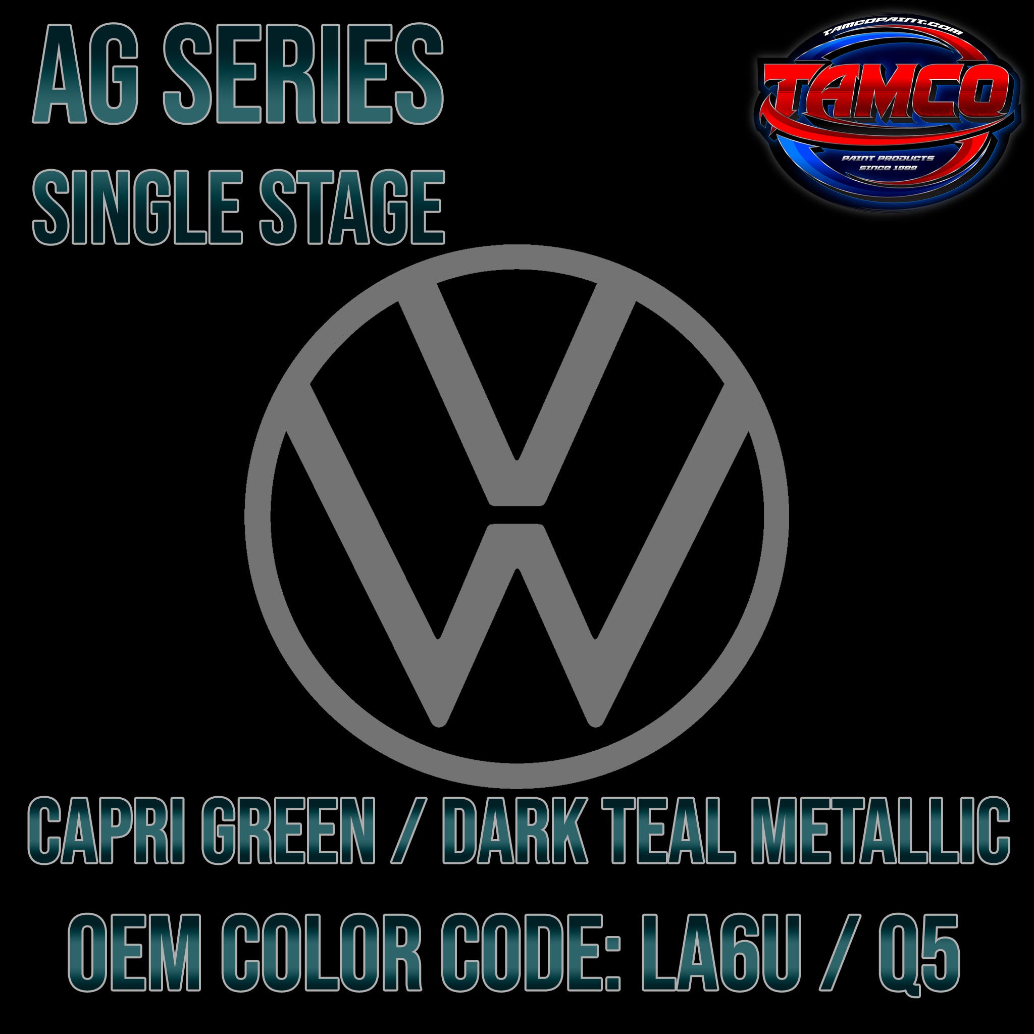 Volkswagen Capri Green / Dark Teal Metallic | LA6U / Q5 | OEM High Imp